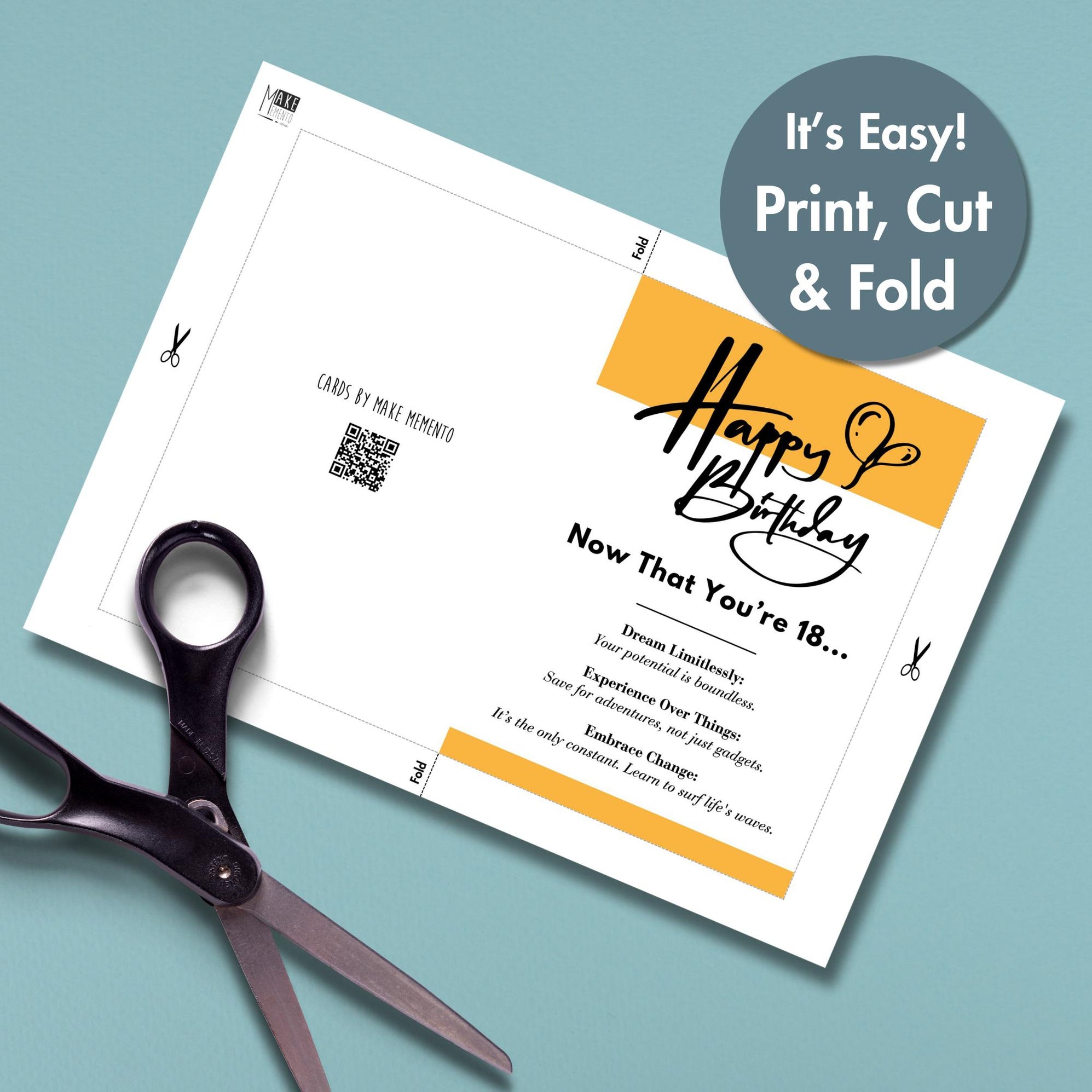 18th Birthday Printable Card | Now You're 18 Inspirational Message ...