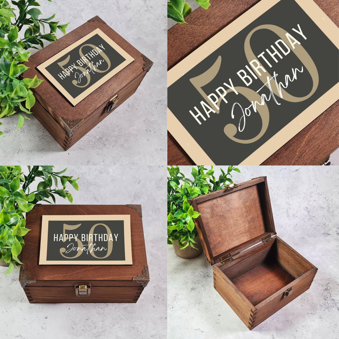 50th Birthday Keepsake Box | Personalised Memory Box Milestone Gift ...