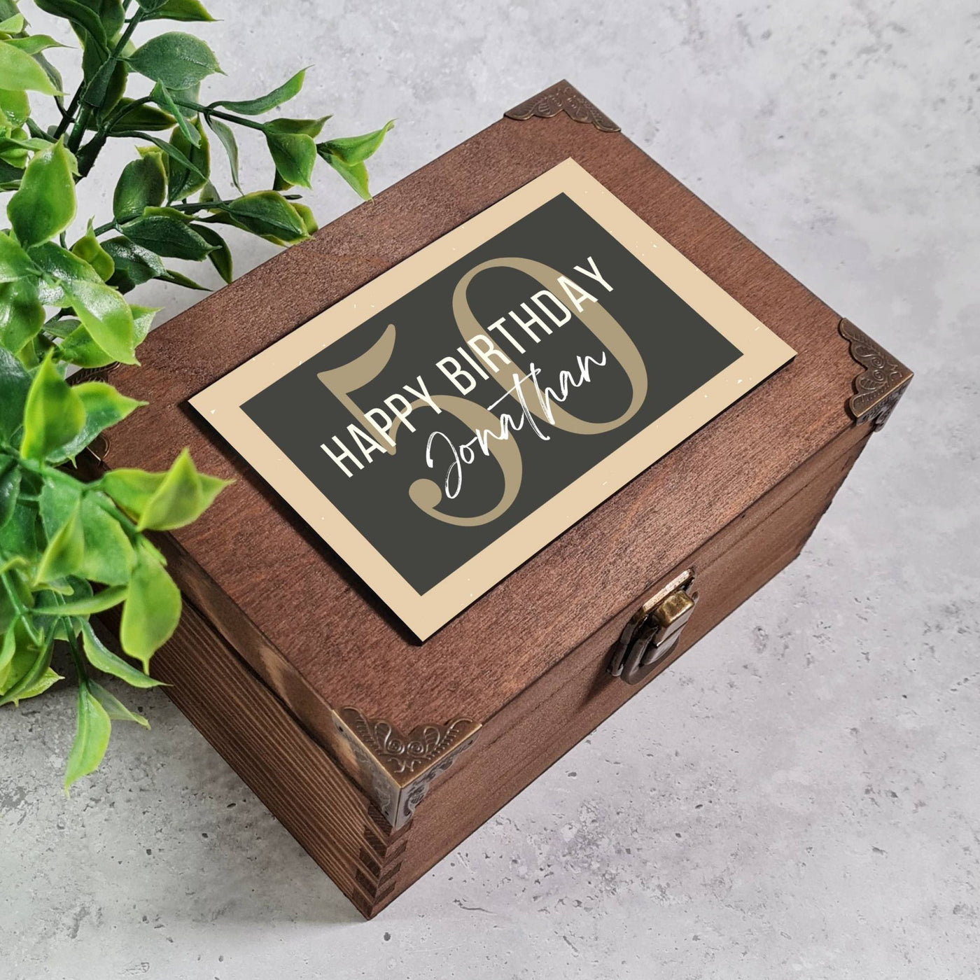 50th Birthday Keepsake Box | Personalised Memory Box Milestone Gift ...