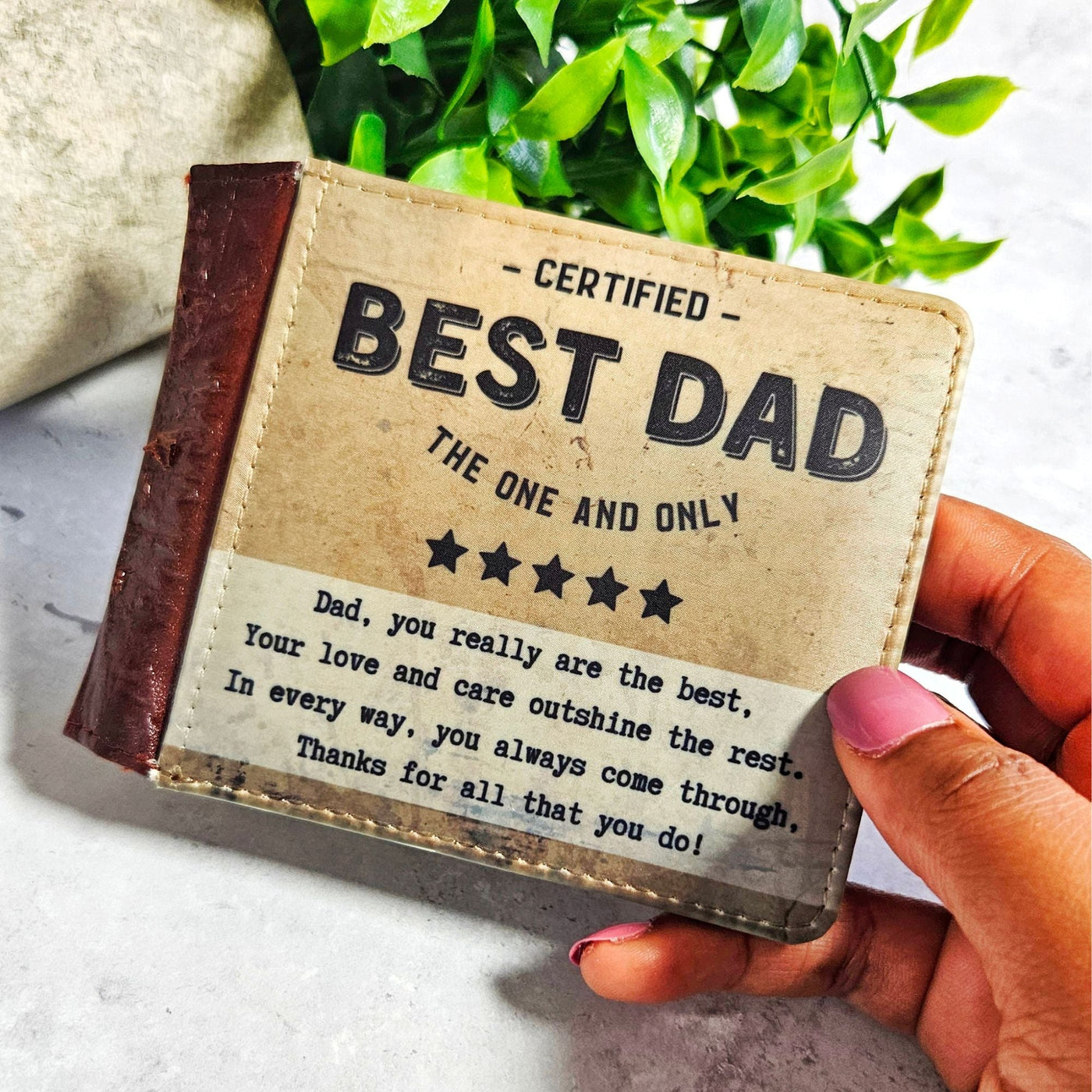 Best Dad Wallet with Sweet Poem - Father's Day Gift - Birthday Gift ...