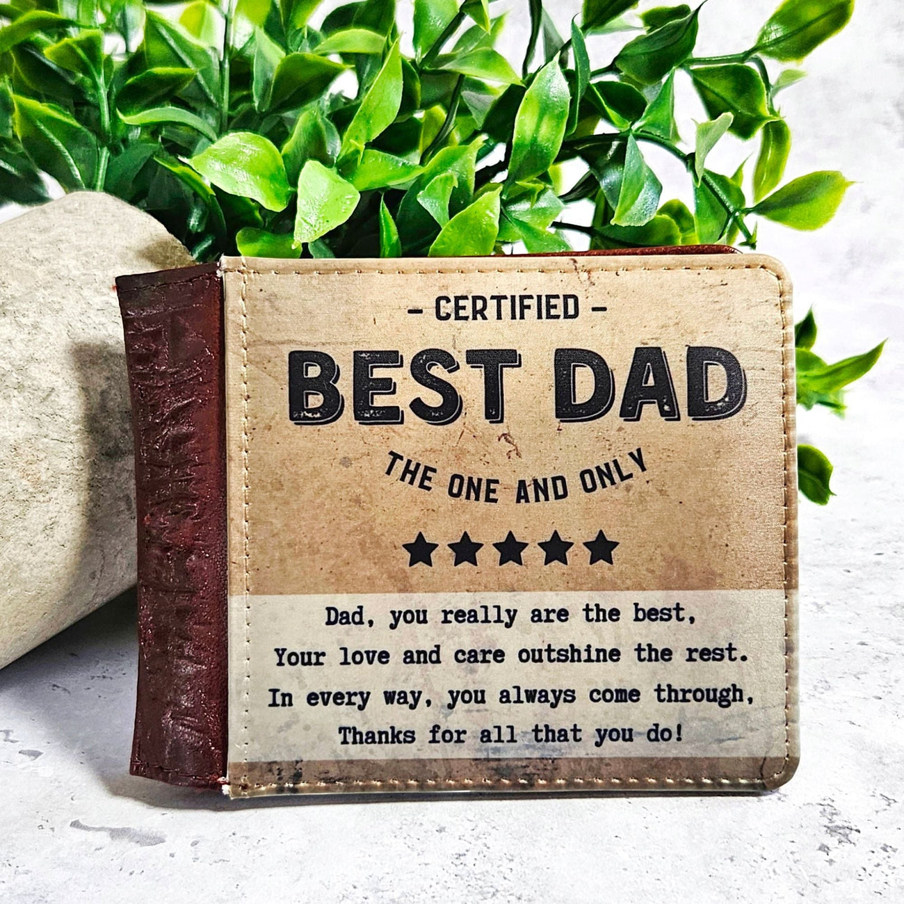 Best Dad Wallet with Sweet Poem - Father's Day Gift - Birthday Gift ...