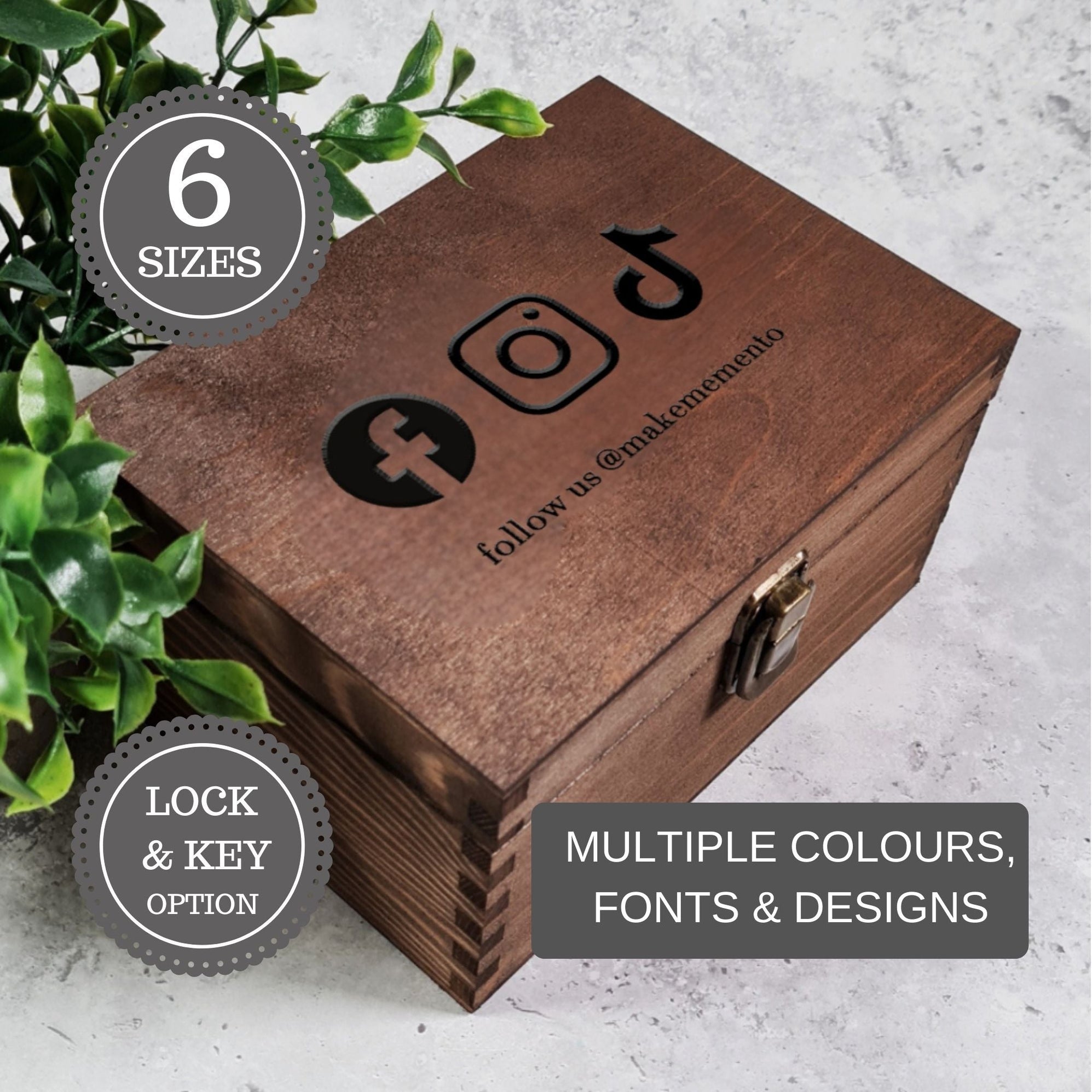 Branded Social Media Wooden Box | Events Promotions Corporate Gift ...
