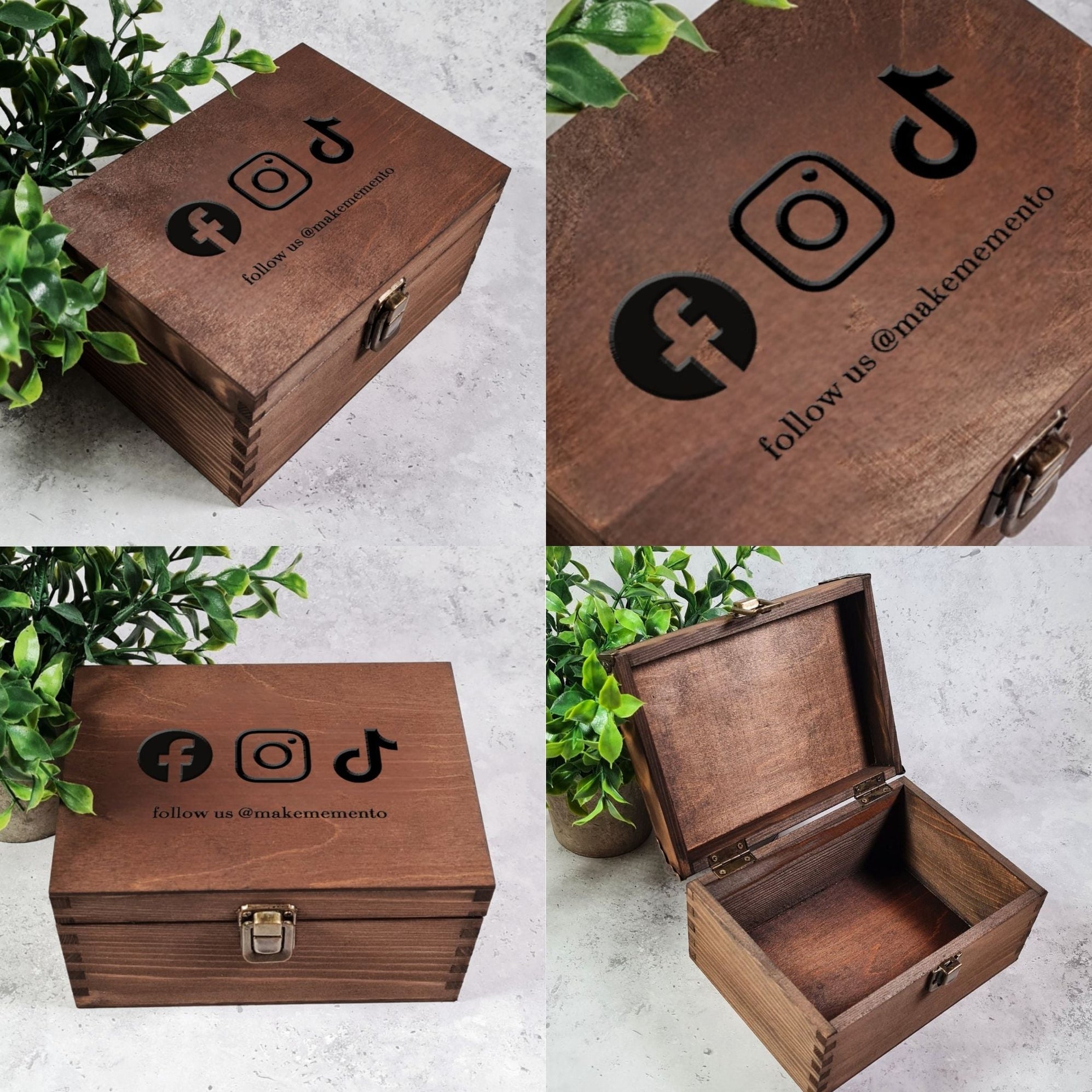 Branded Social Media Wooden Box | Events Promotions Corporate Gift ...