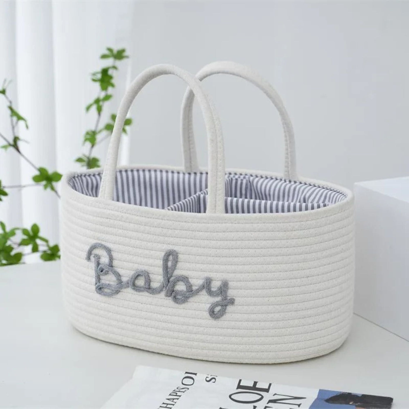 Large Baby Nursery Storage Basket | Baby Shower Gift for New Parents ...