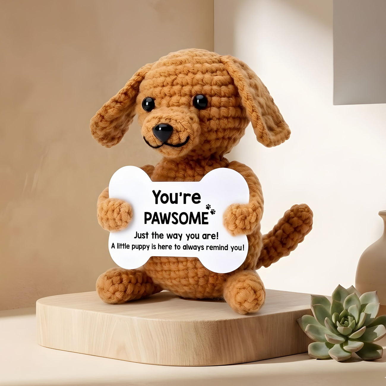 Crochet Positive Energy Dog Doll | Handmade Knitted Puppy Gift — Make ...