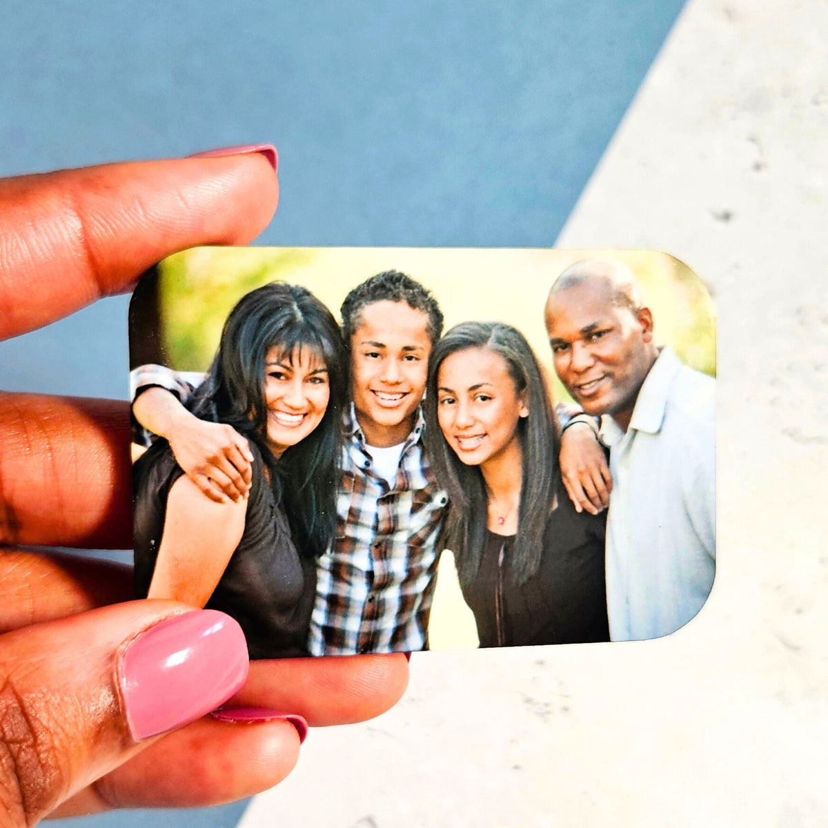 Custom Family Photo Magnet - Personalised Fridge Magnet Housewarming ...