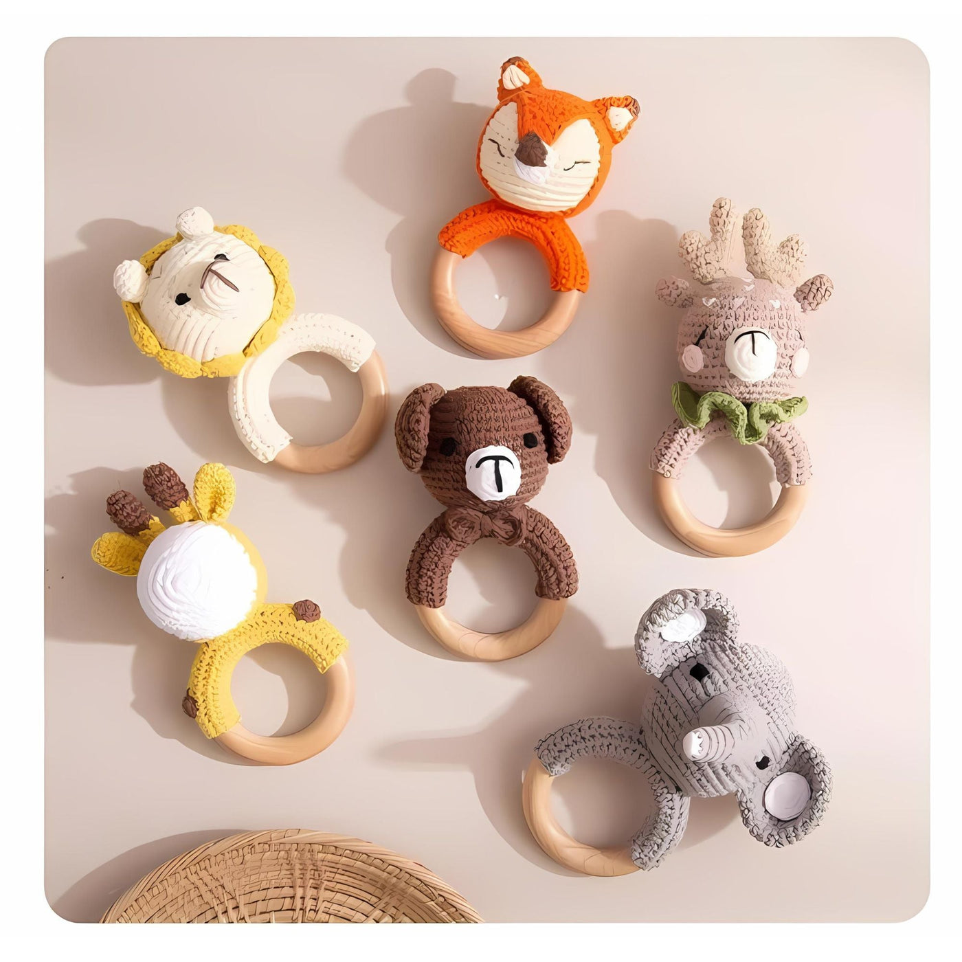 Cute Crochet Animal Baby Rattle | Newborn Baby Gift | Christening Gift ...