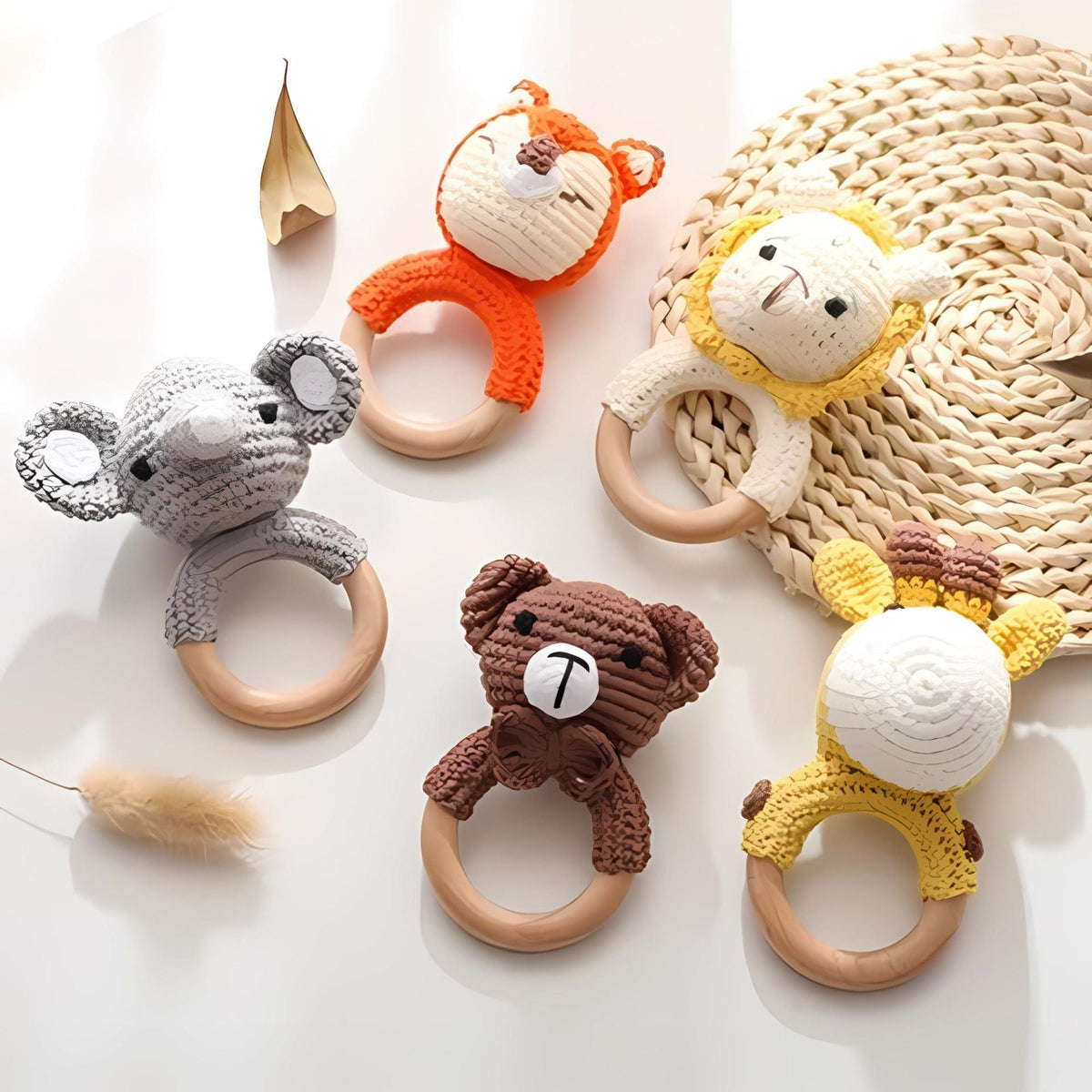 Cute Crochet Animal Baby Rattle | Newborn Baby Gift | Christening Gift ...