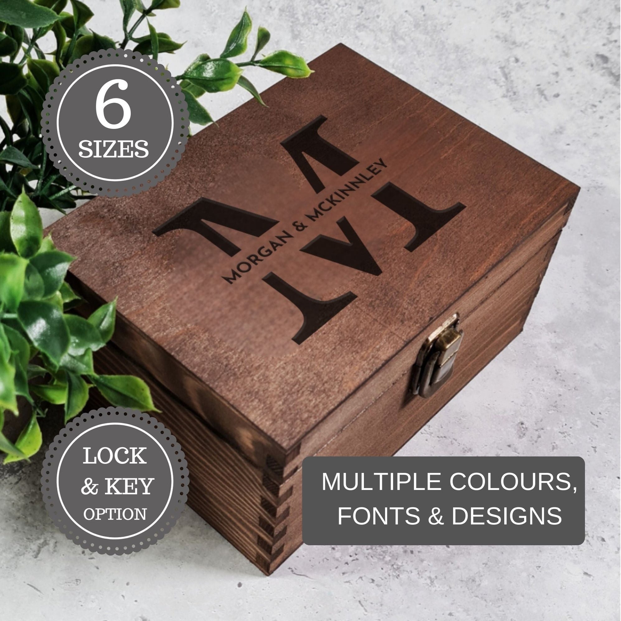 Custom Engraved Logo Wooden Keepsake Box | Branded Business Storage ...