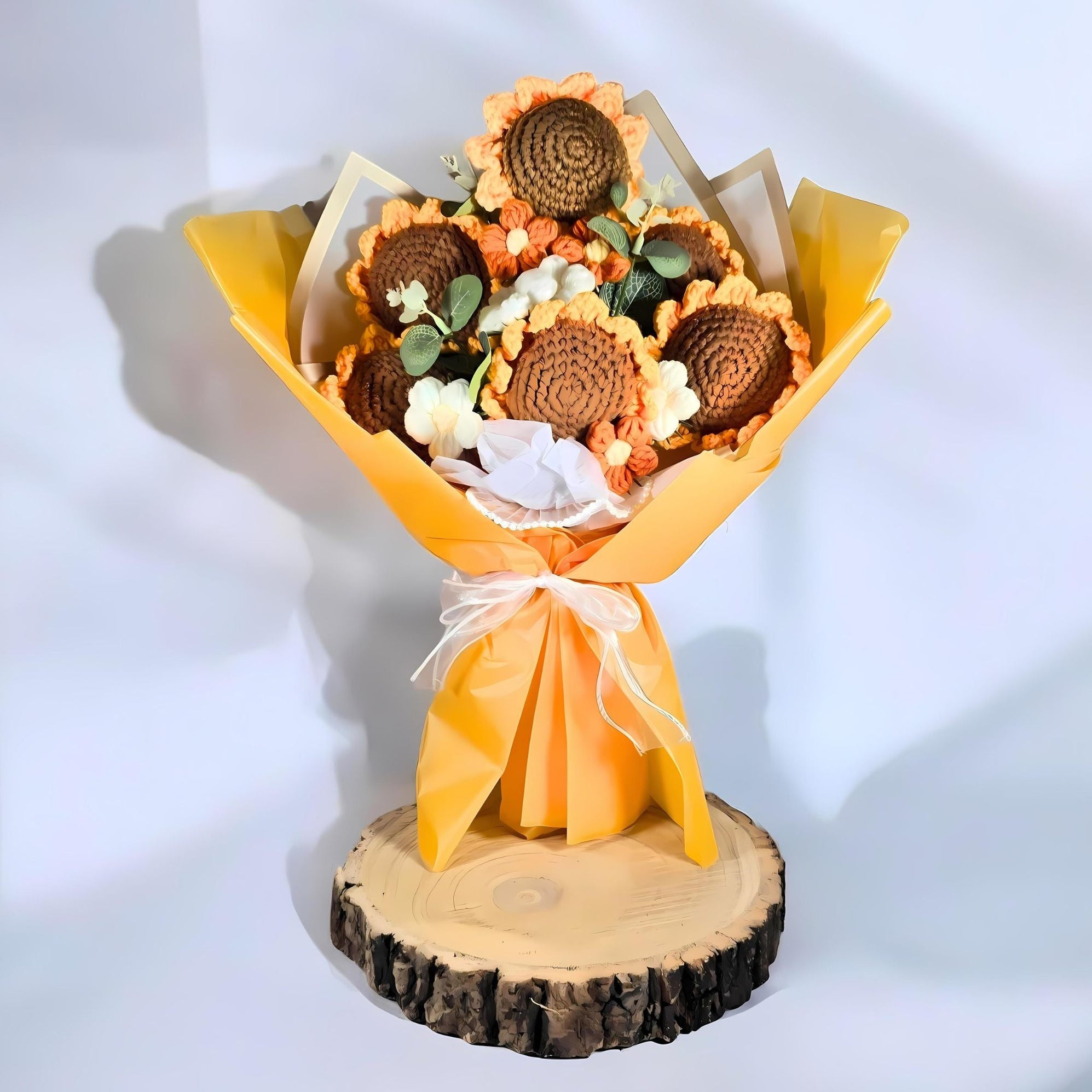 Everlasting Crochet Sunflower Bouquet | Handmade Flower Gift for Her ...
