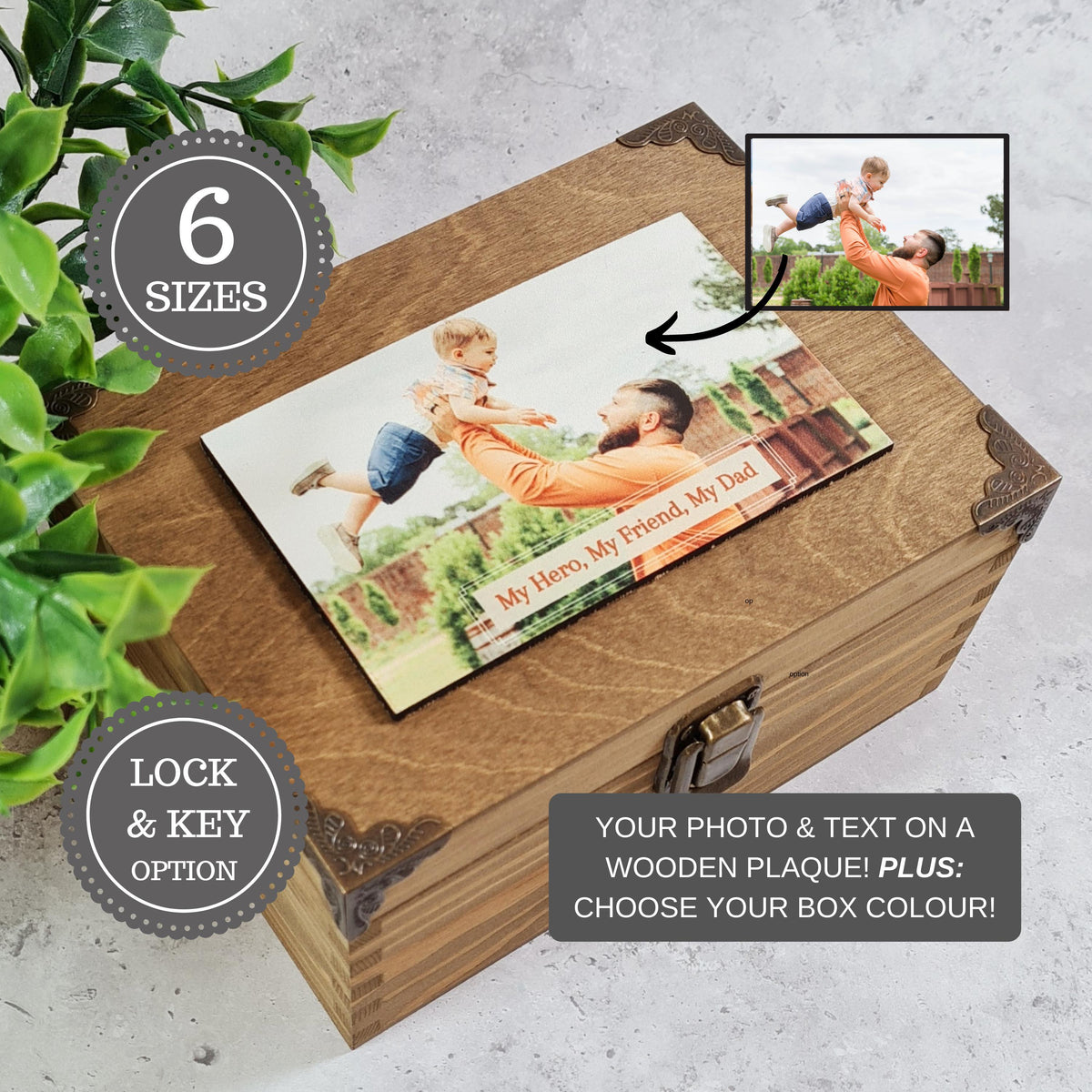 Father's Day Memory Box Gift I Custom Dad Photo Present From Son Daugh ...