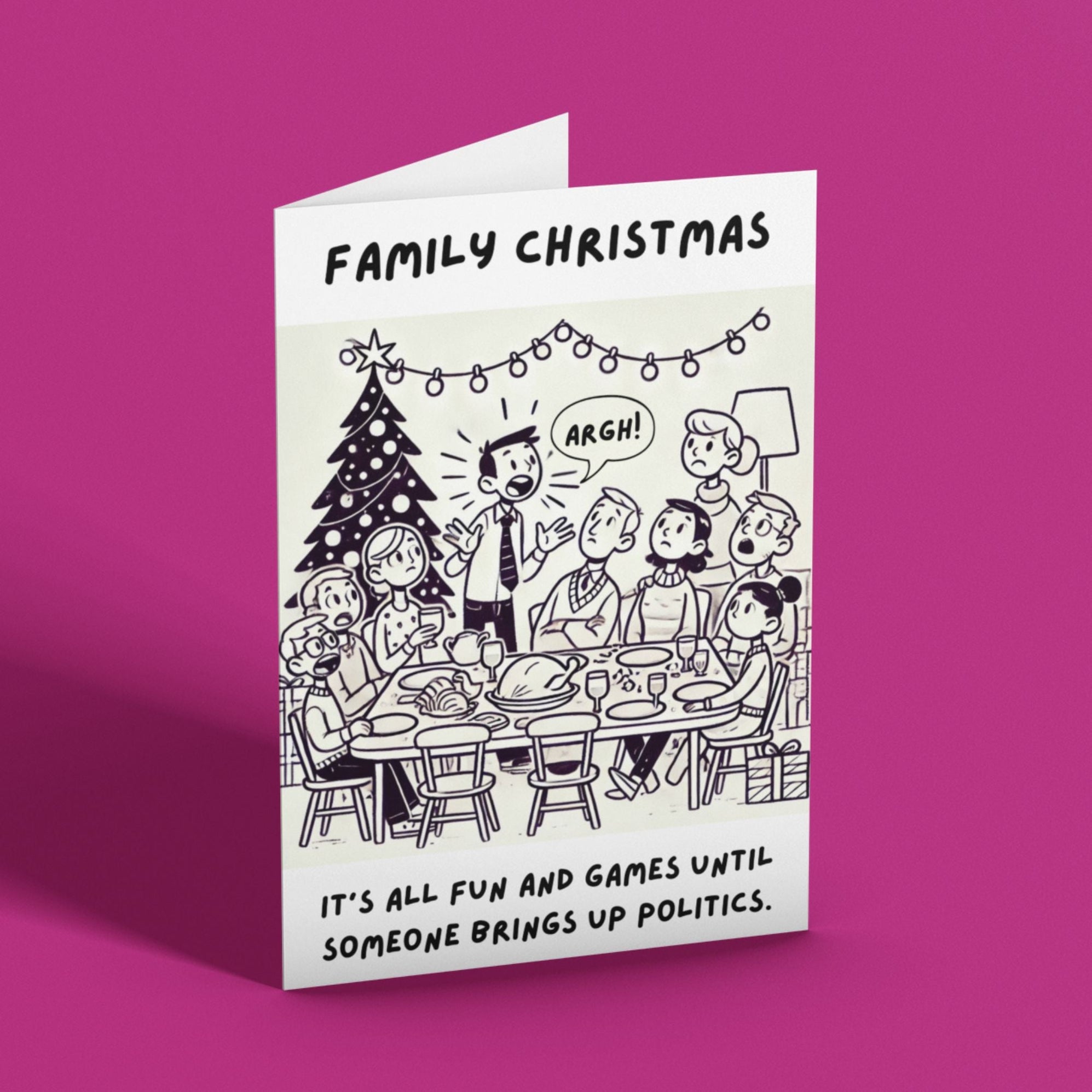 Funny Family Politics Christmas Card | Funny Instant Download Card ...