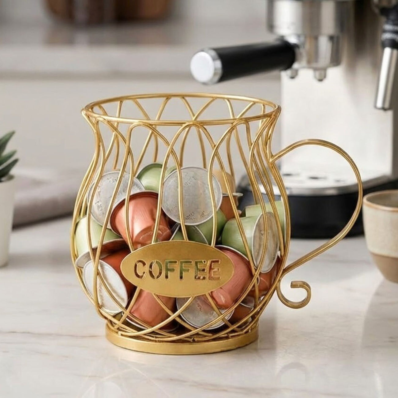 Coffee Pod Storage Basket | Large K-Cup & Capsule Organiser — Make Memento