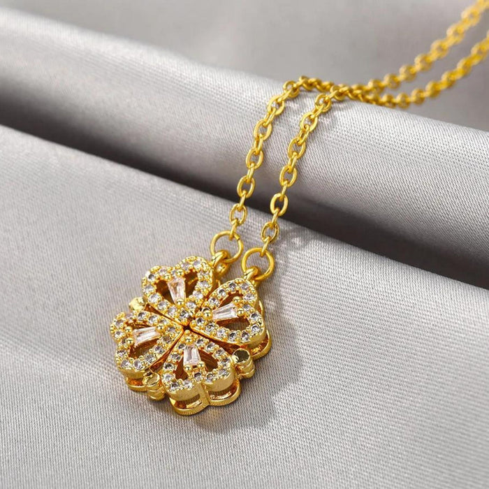 Lucky Four Leaf Clover Necklace | Good Luck & Love Gift Idea for Her ...