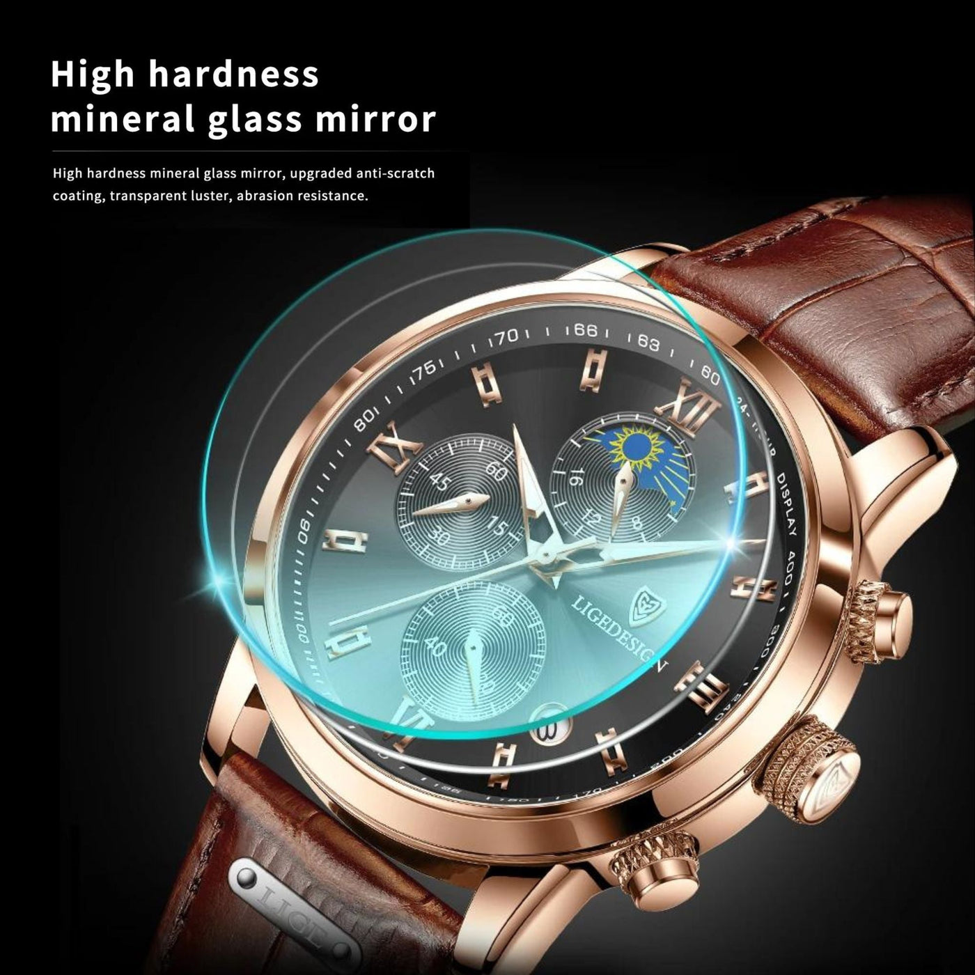 Luxury Leather Chronograph Watch | 18th 21st Birthday Gift for Him Men ...