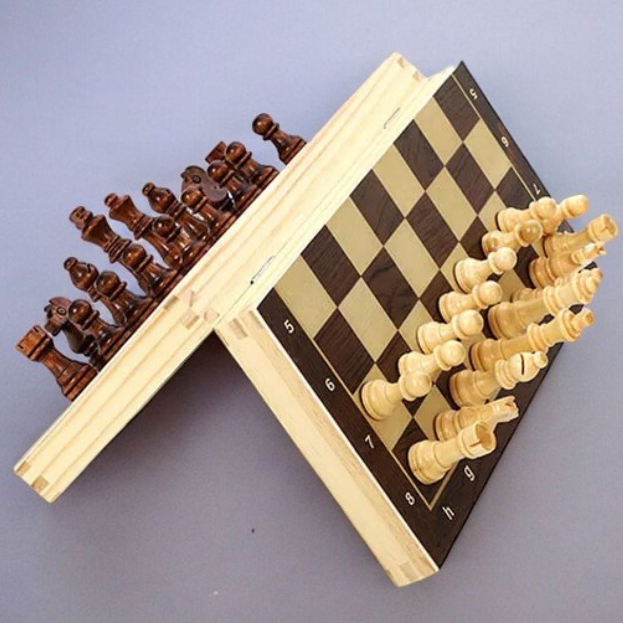 Luxury Wood Chess Set - Foldable Magnetic Game Set | Gift for All Ages ...