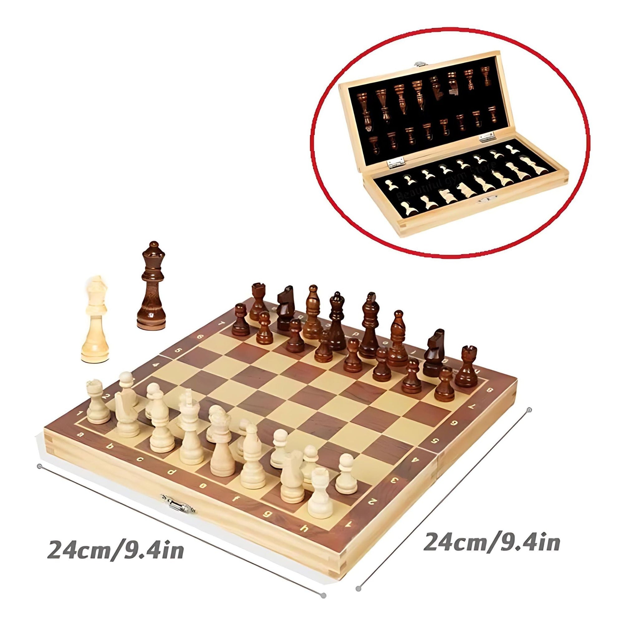 Luxury Wood Chess Set - Foldable Magnetic Game Set | Gift for All Ages ...