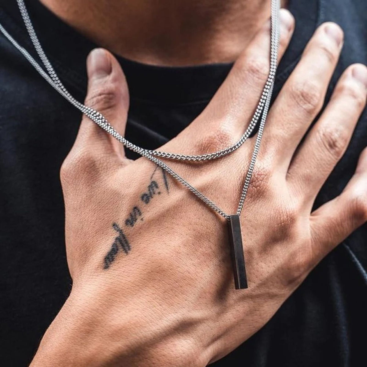 Men's Minimalist Pendant Necklace | Modern Birthday Gift idea for Him ...