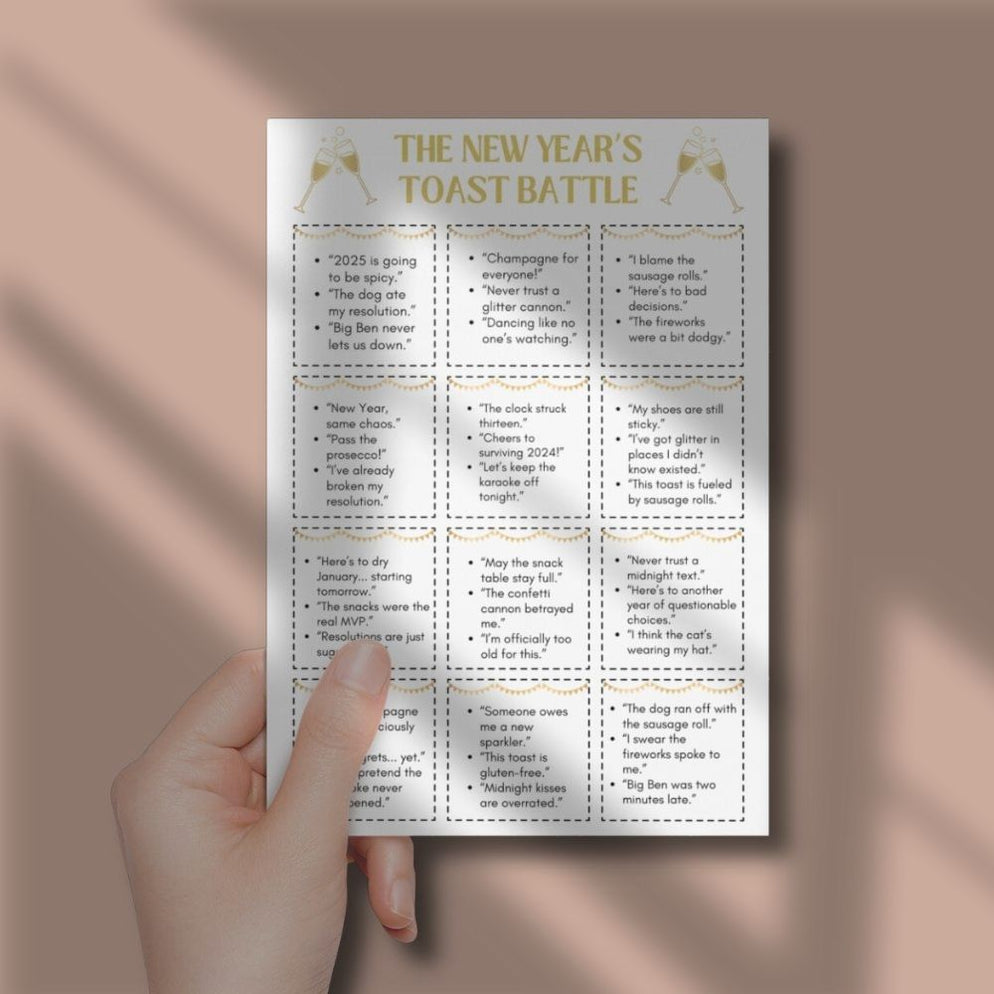New Year's Toast Battle Game | Printable Party Activity for All Ages ...