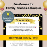 New Year’s Trivia Printable Quiz | Fun, Easy NYE Party Instant Download ...