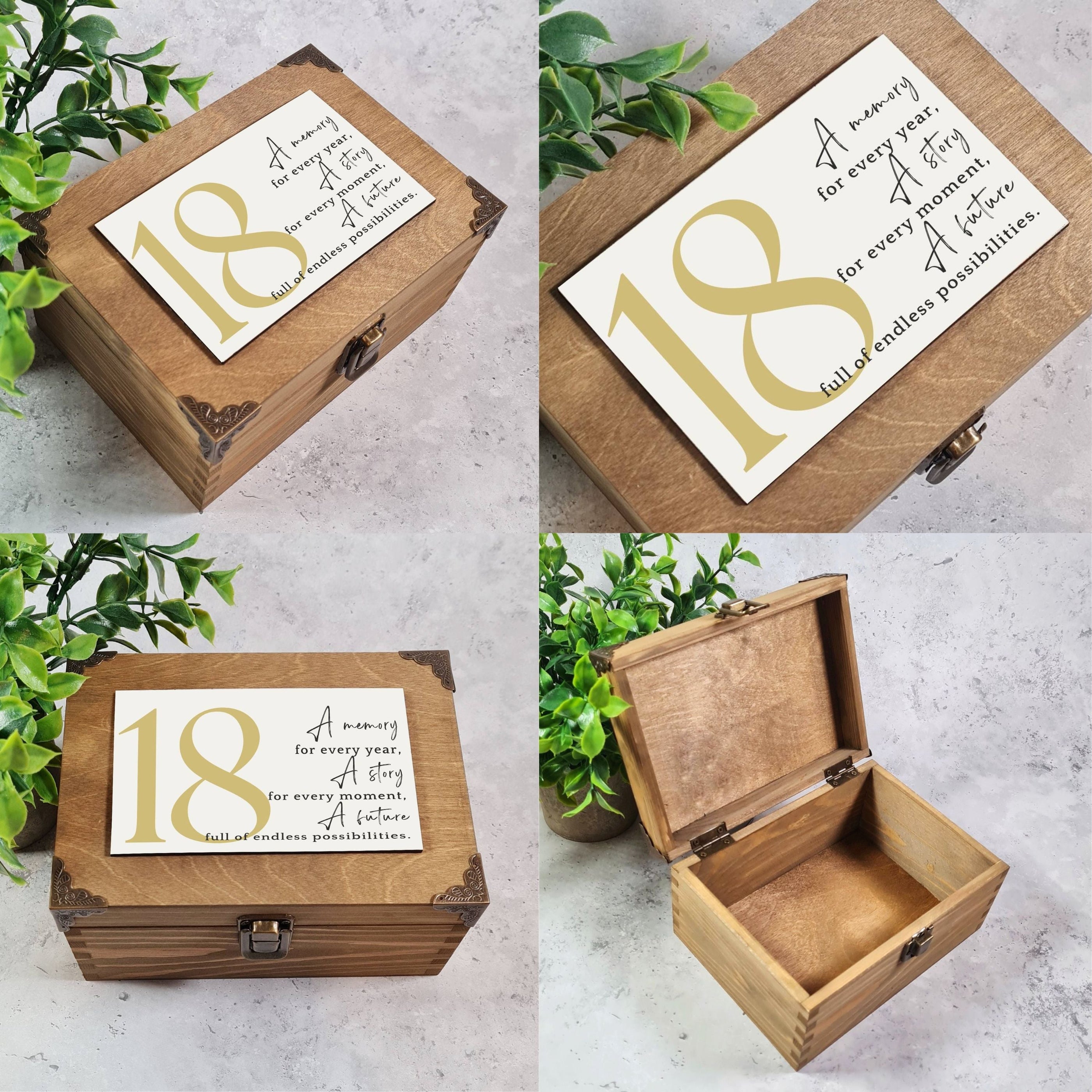 Personalised 18th Birthday Keepsake Box | Memory Box Gift for Him Her ...