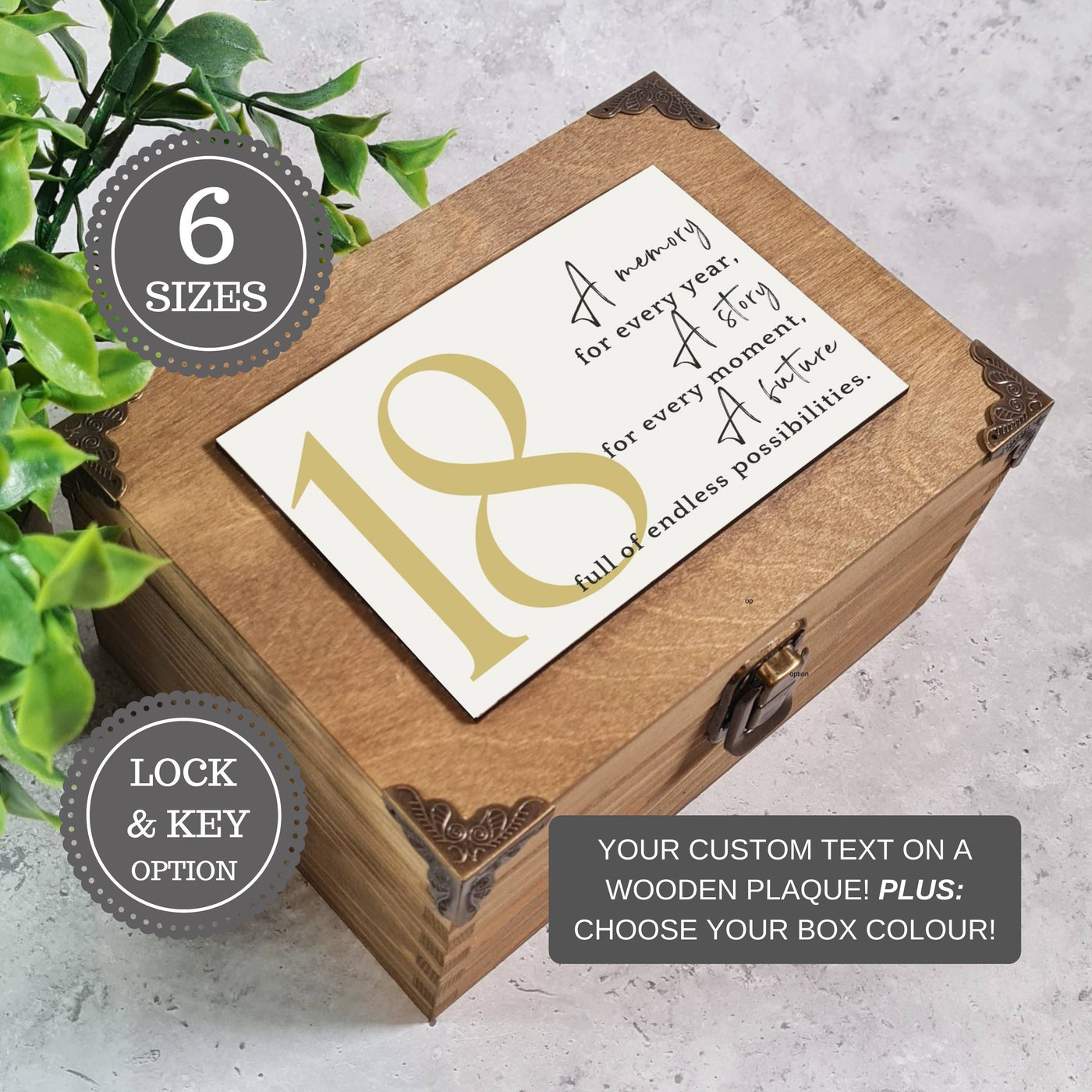 Personalised 18th Birthday Keepsake Box | Memory Box Gift for Him Her ...