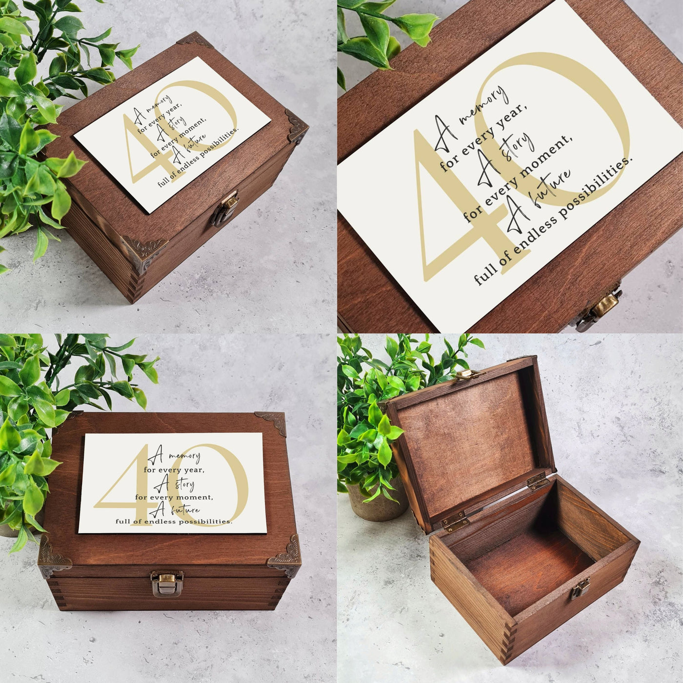 40th Birthday Keepsake Box | Personalised Gift for 40th Milestone ...