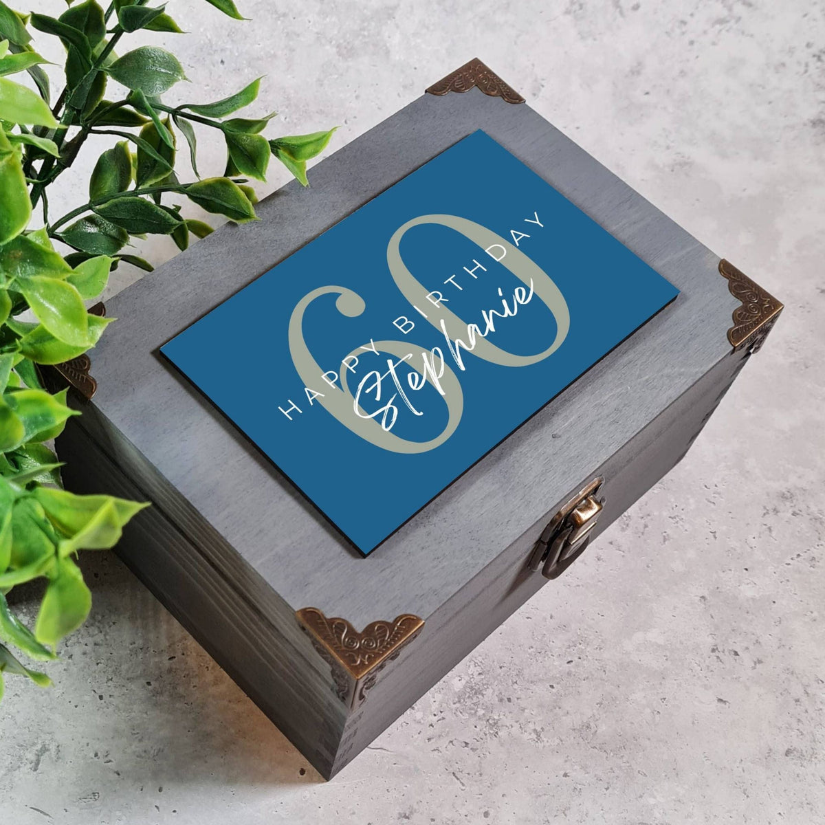 60th Birthday Keepsake Box | Personalised Milestone Gift for Him Her ...