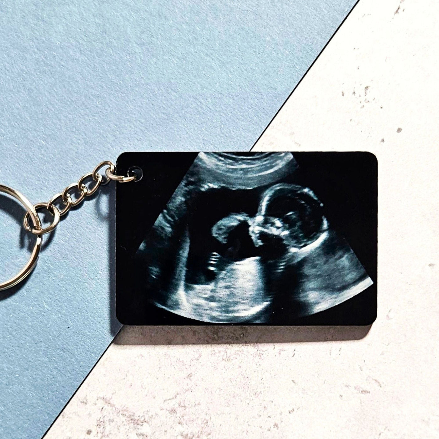 Personalised Baby Scan Photo Keyring - Ultrasound Pregnancy Keepsake ...