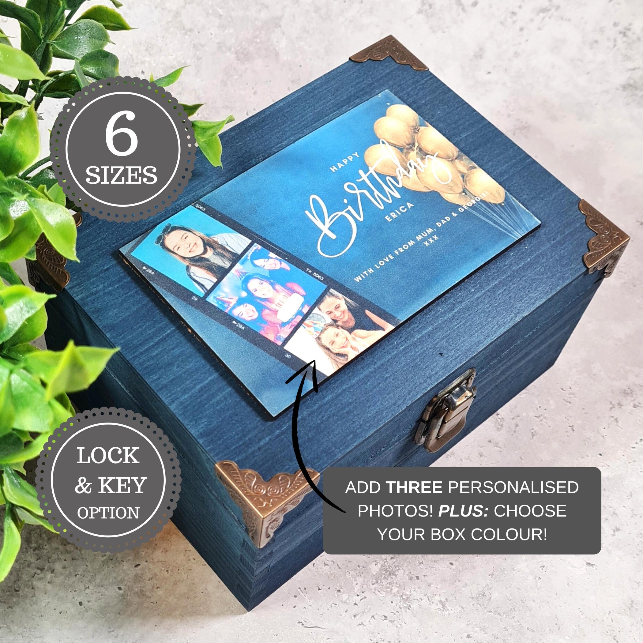 Personalised Birthday Memory Box I 21st 18th Birthday Gift I Custom Ph ...