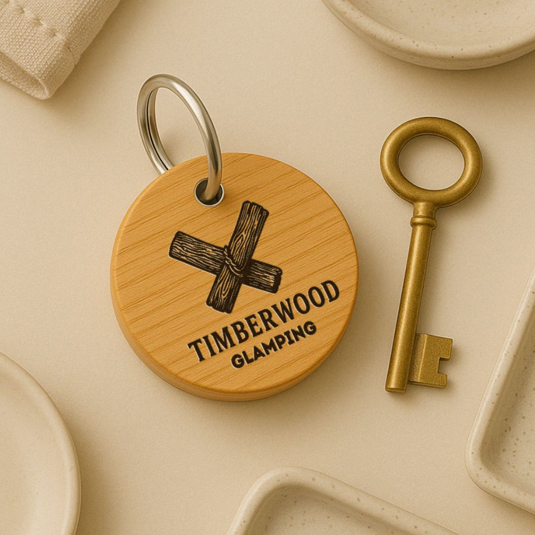 Oak wood keyrings I Personalised Keyring I Make Memento