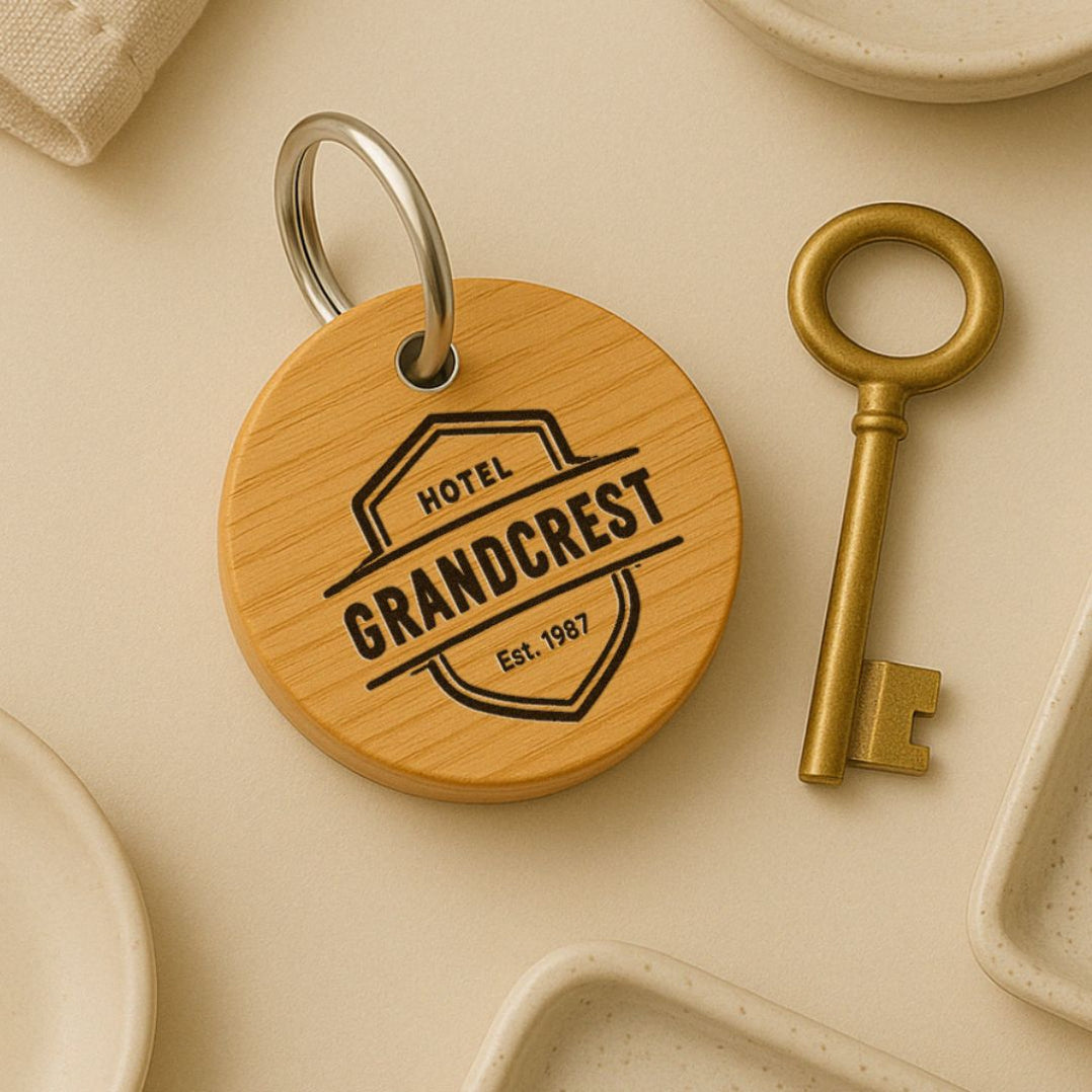 Personalised Business Logo Keyring I Make Memento