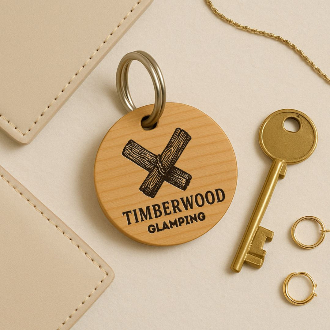 Personalised Business Logo Keyring I Make Memento