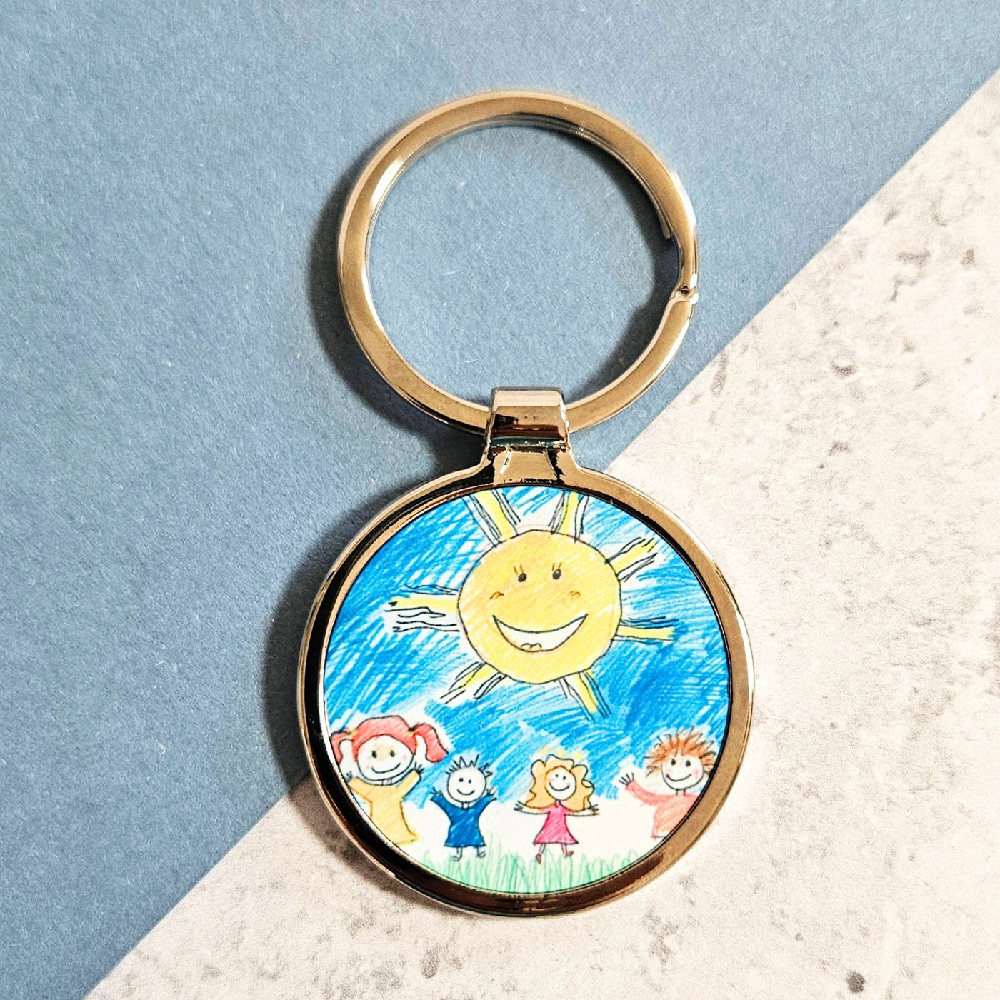 Custom Children's Artwork Keyring - Personalised Drawing Keepsake ...