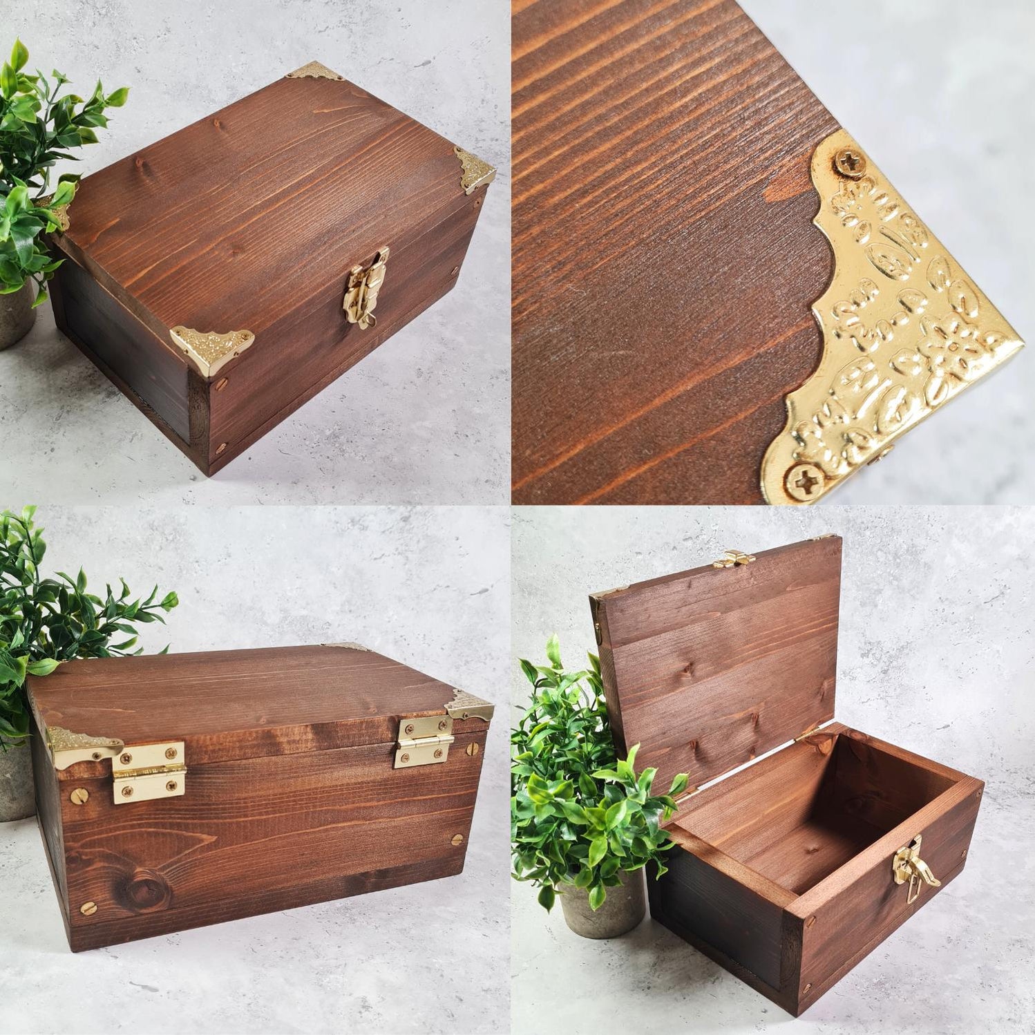 Personalised Couples Photo Keepsake Box - Wedding Anniversary Memory ...