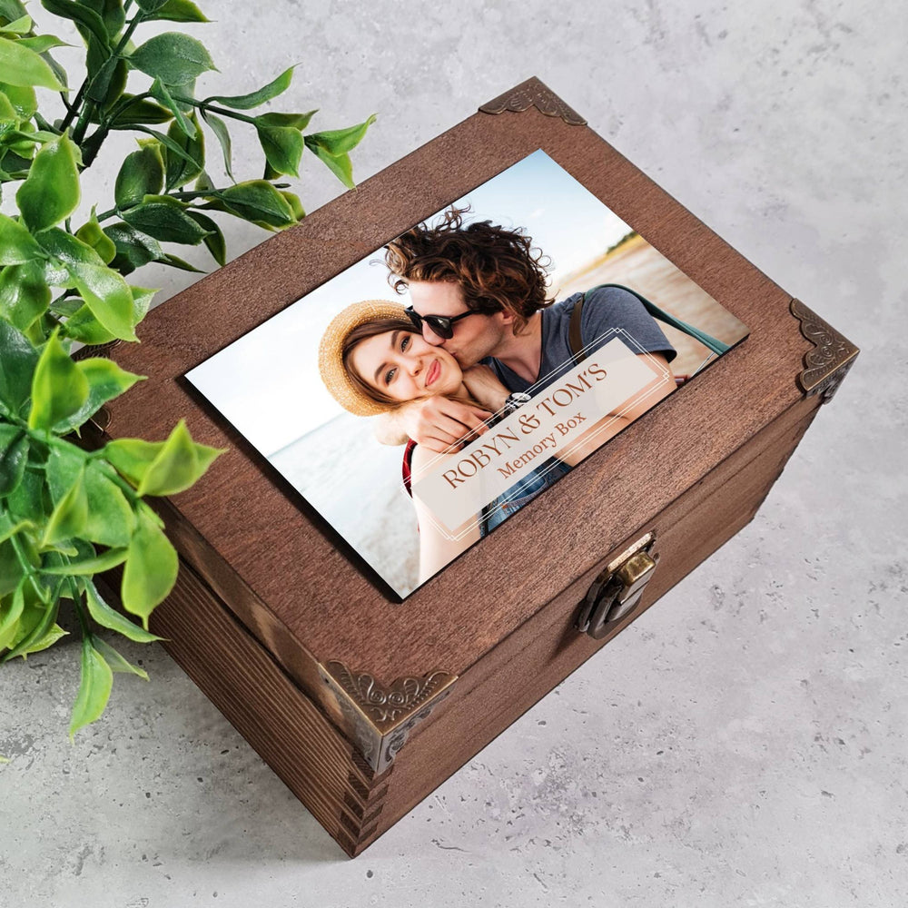 Personalised Couple's Photo Memory Box | Romantic Anniversary Keepsake ...