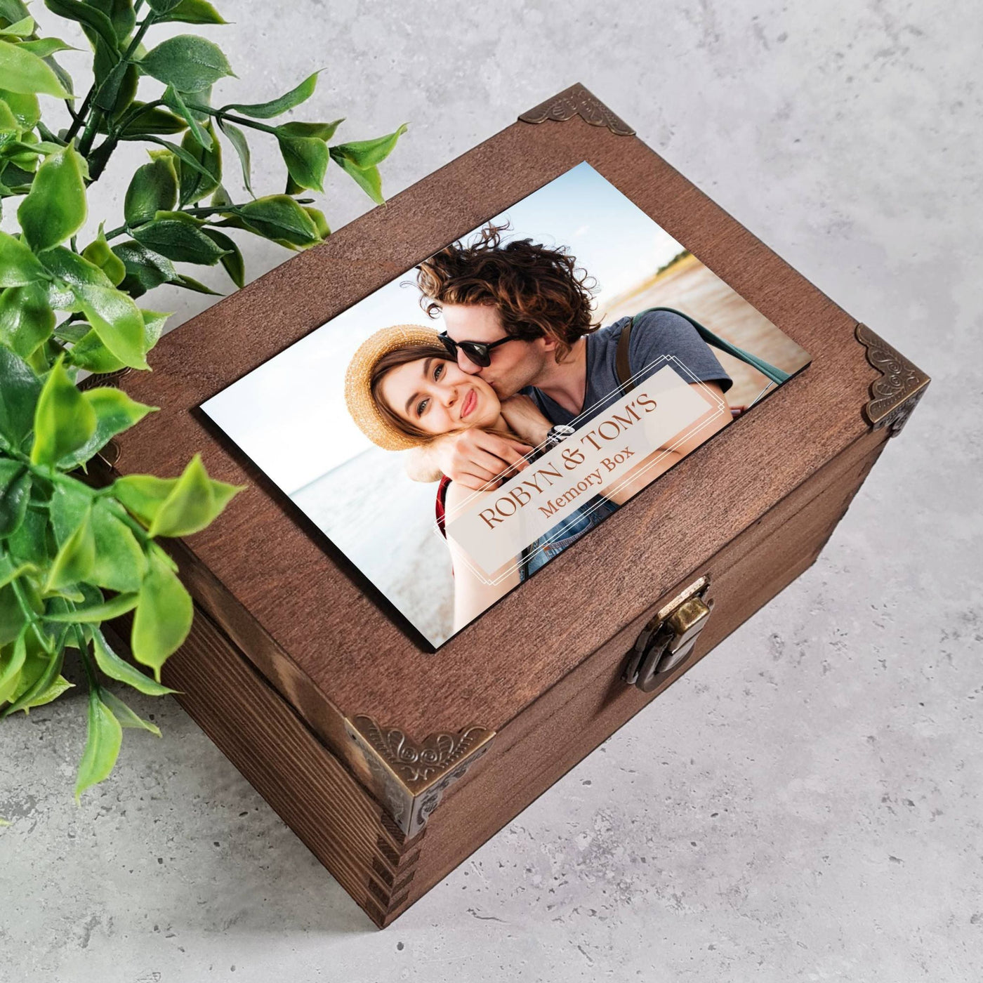 Personalised Couple's Photo Memory Box | Romantic Anniversary Keepsake ...
