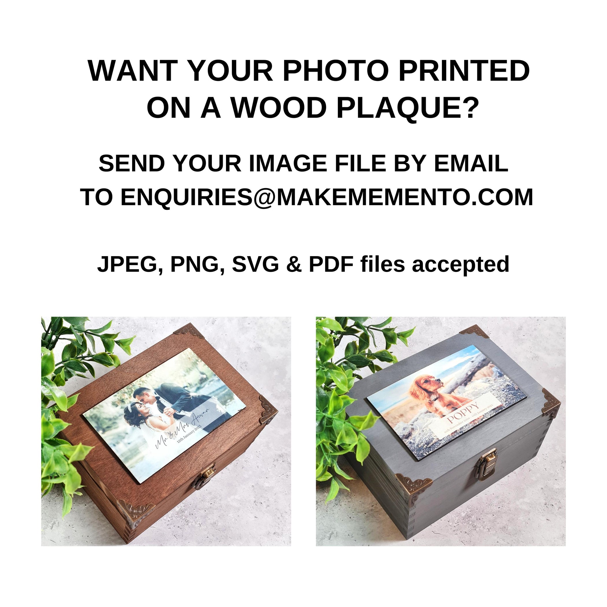 Personalised Family Photo Memory Box I Large Wooden Keepsake Box With ...