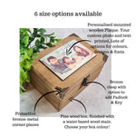 Personalised Family Photo Memory Box I Large Wooden Keepsake Box With ...