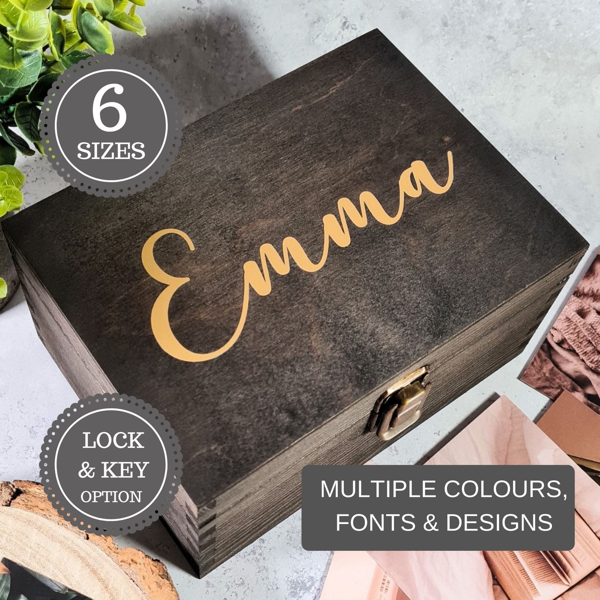 Lockable Wooden Boxes | Lock Jewellery Box | Box with Key — Make Memento