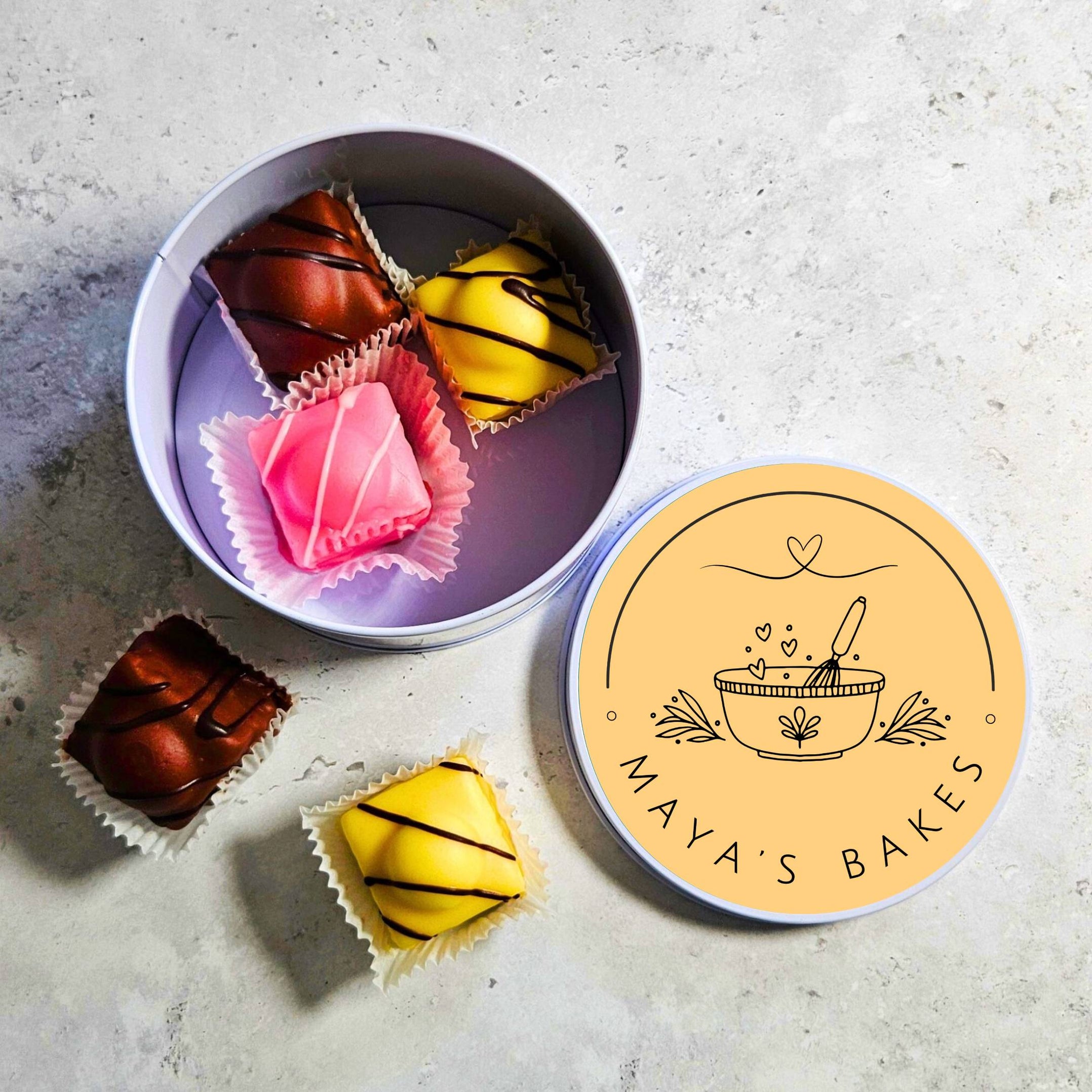 Personalised Homemade Bakes & Cakes Tin | Round Food Treat Storage Box ...