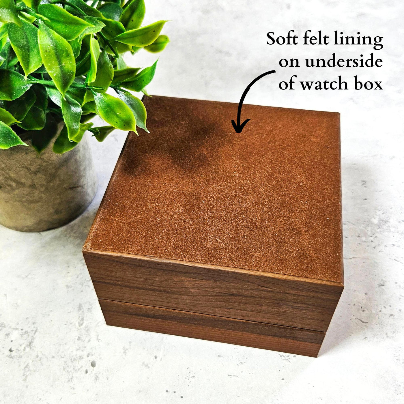 Personalised Luxury Watch Box - Walnut Wood - Clear Window Display Lid ...
