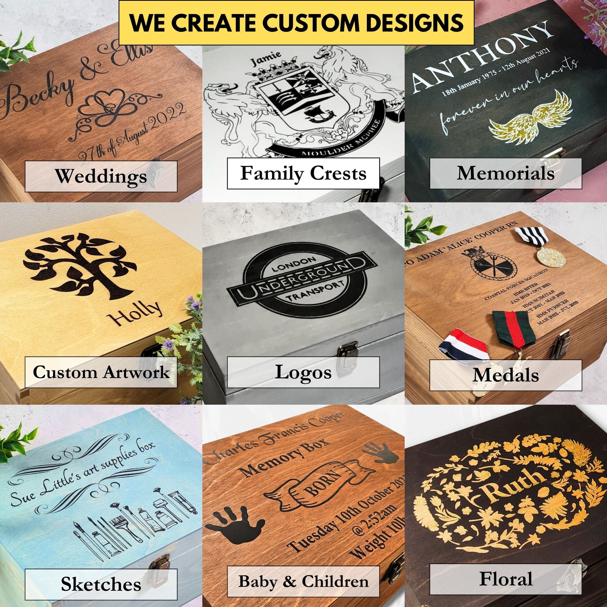 Personalised Medal Memory Box I Storage For Achievements, Certificates ...