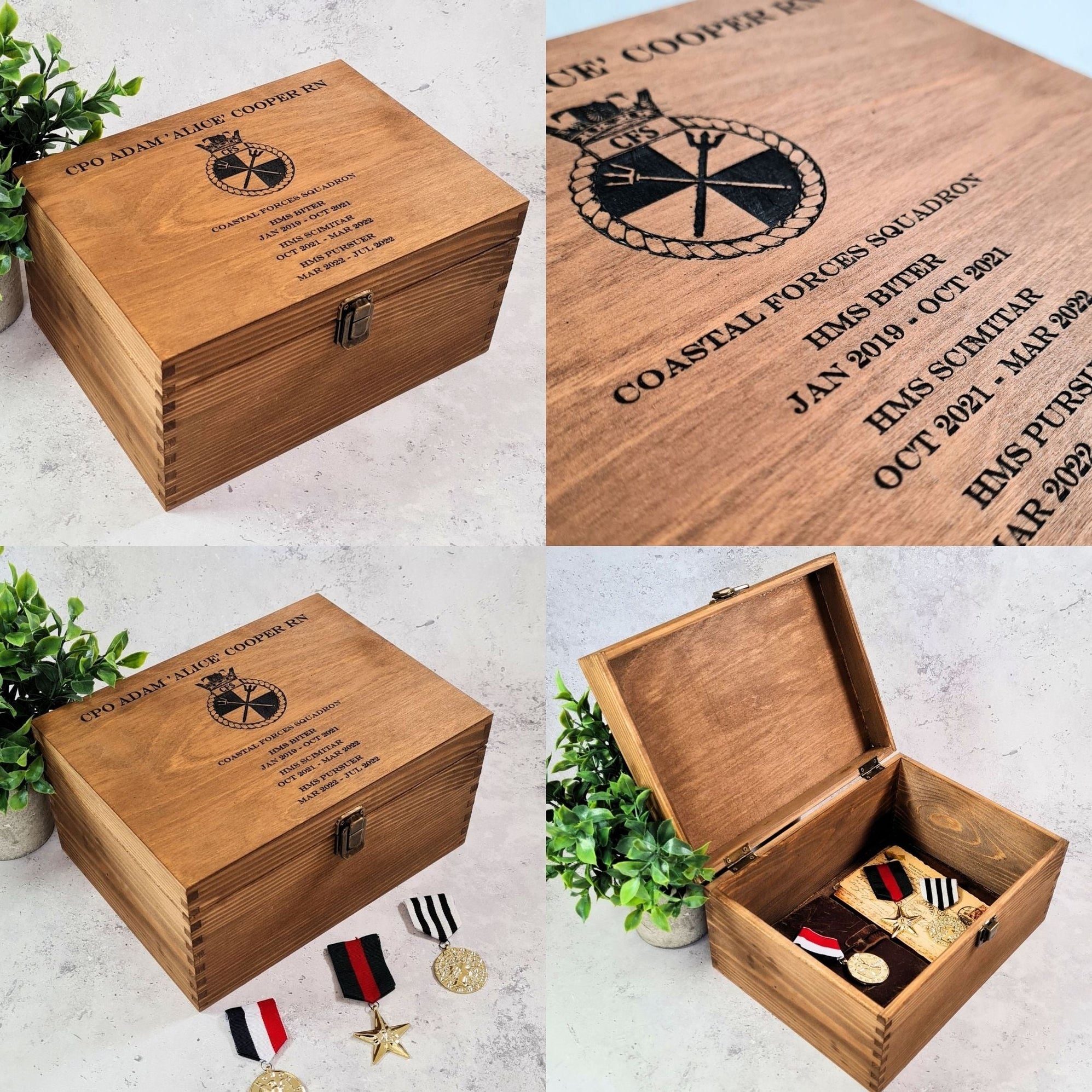 Personalised Medal Memory Box I Storage For Achievements, Certificates ...