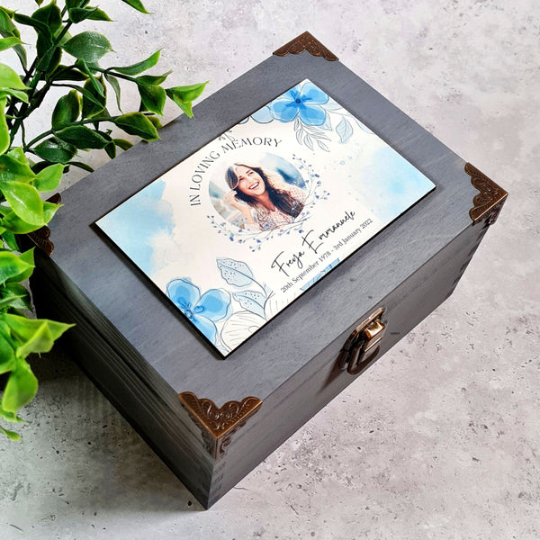 Personalised Photo Memorial Keepsake Box | Bereavement & Sympathy Gift ...
