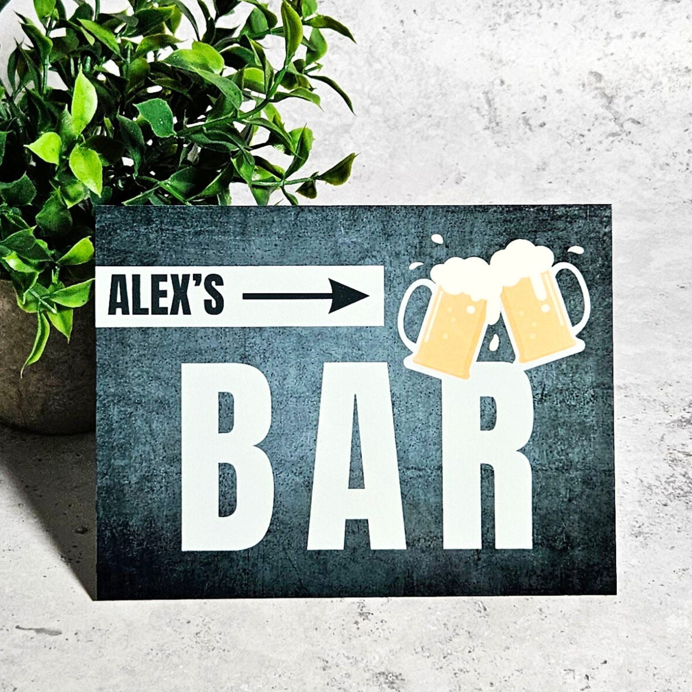 Custom Bar Sign - Personalised Metal Sign for Home Bars & Man Caves ...