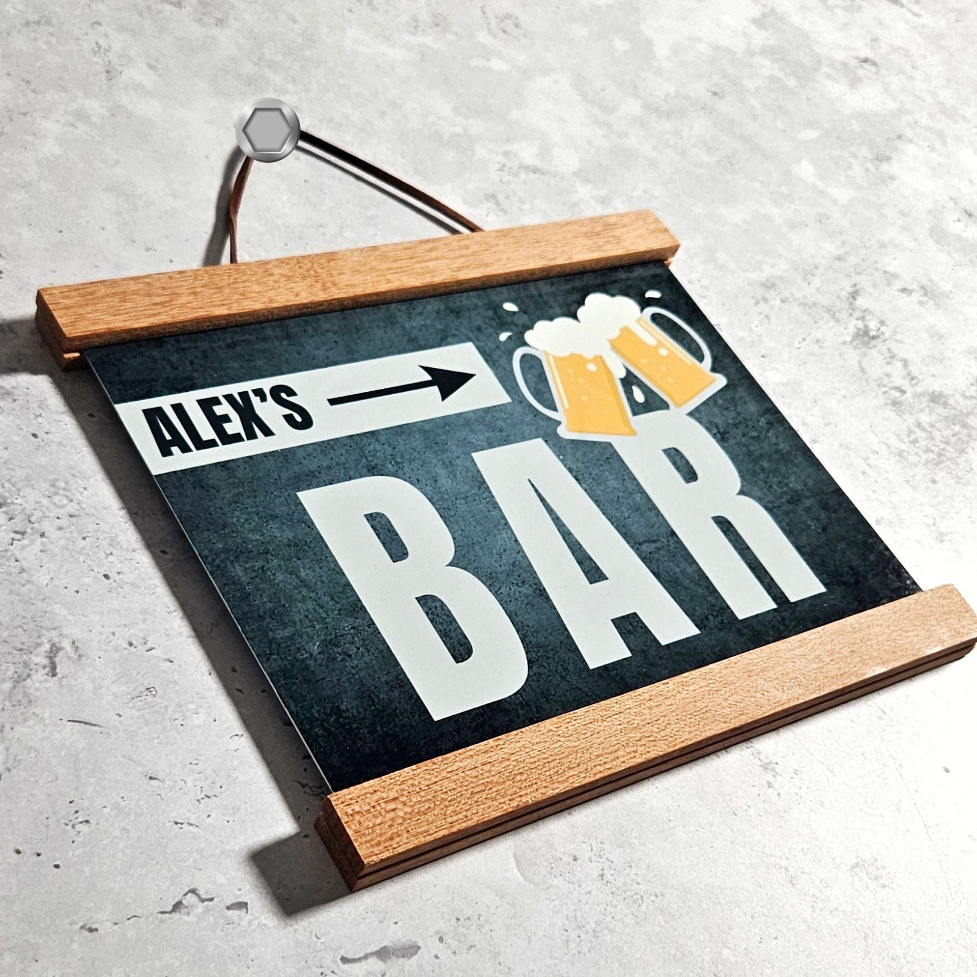 Custom Bar Sign - Personalised Metal Sign for Home Bars & Man Caves ...