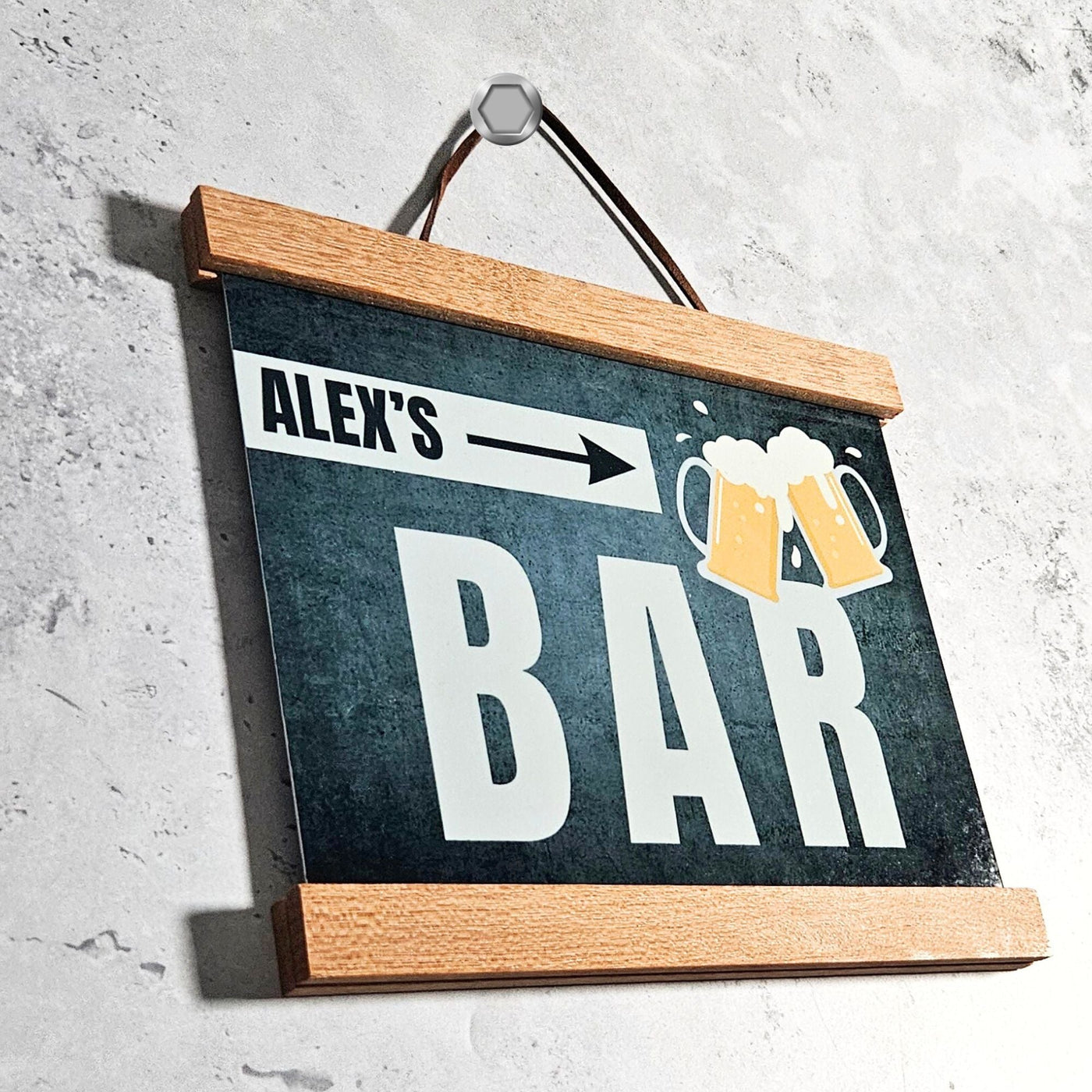 Custom Bar Sign - Personalised Metal Sign for Home Bars & Man Caves ...