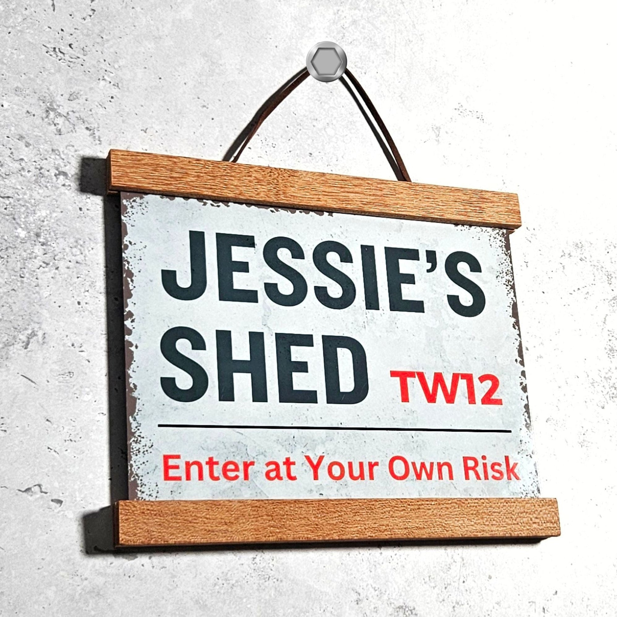 Personalised Metal Street Sign - Shed Sign - London Postcode Sign Style ...