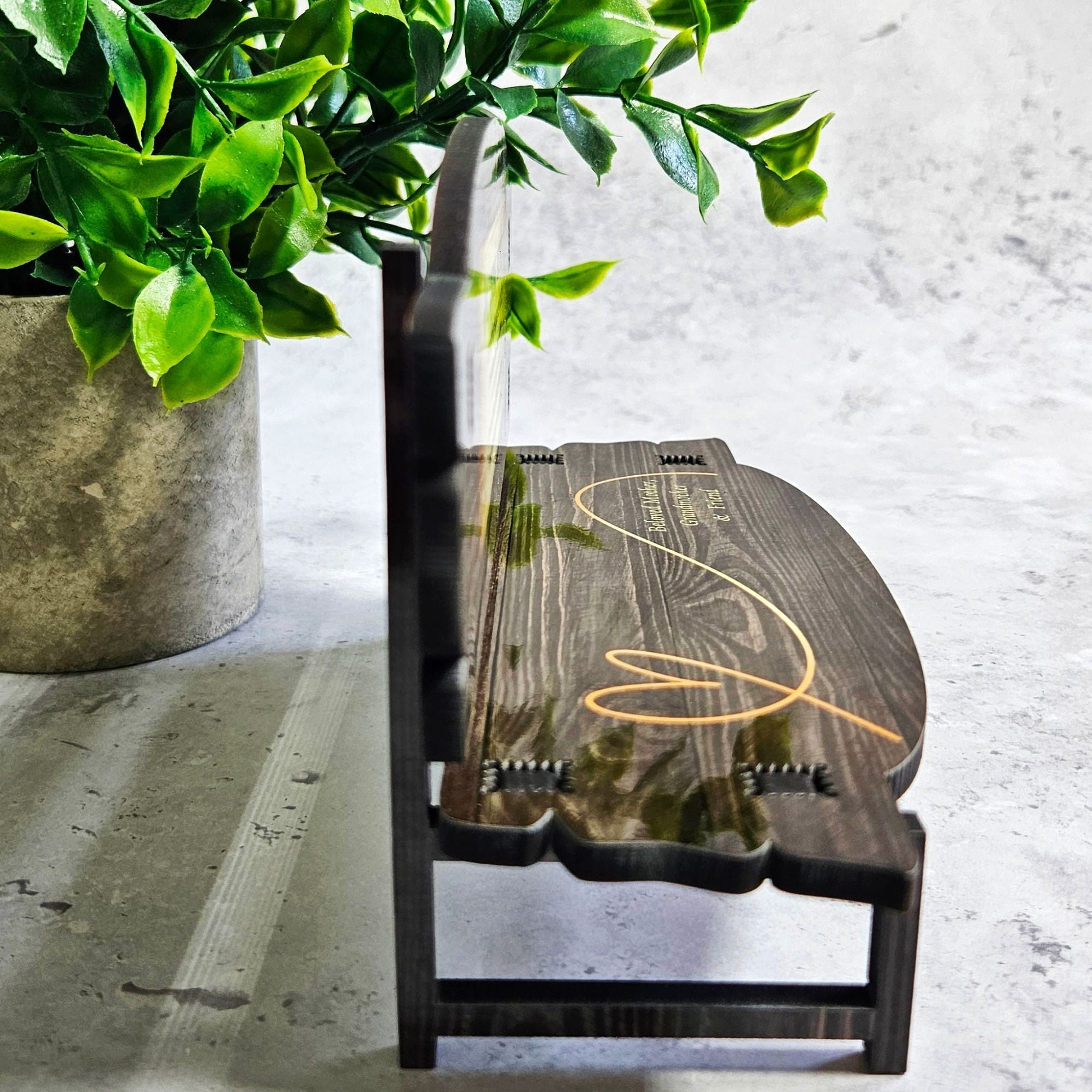 Personalised Mini Memorial Bench - Bereavement Sympathy Gift - Loss ...